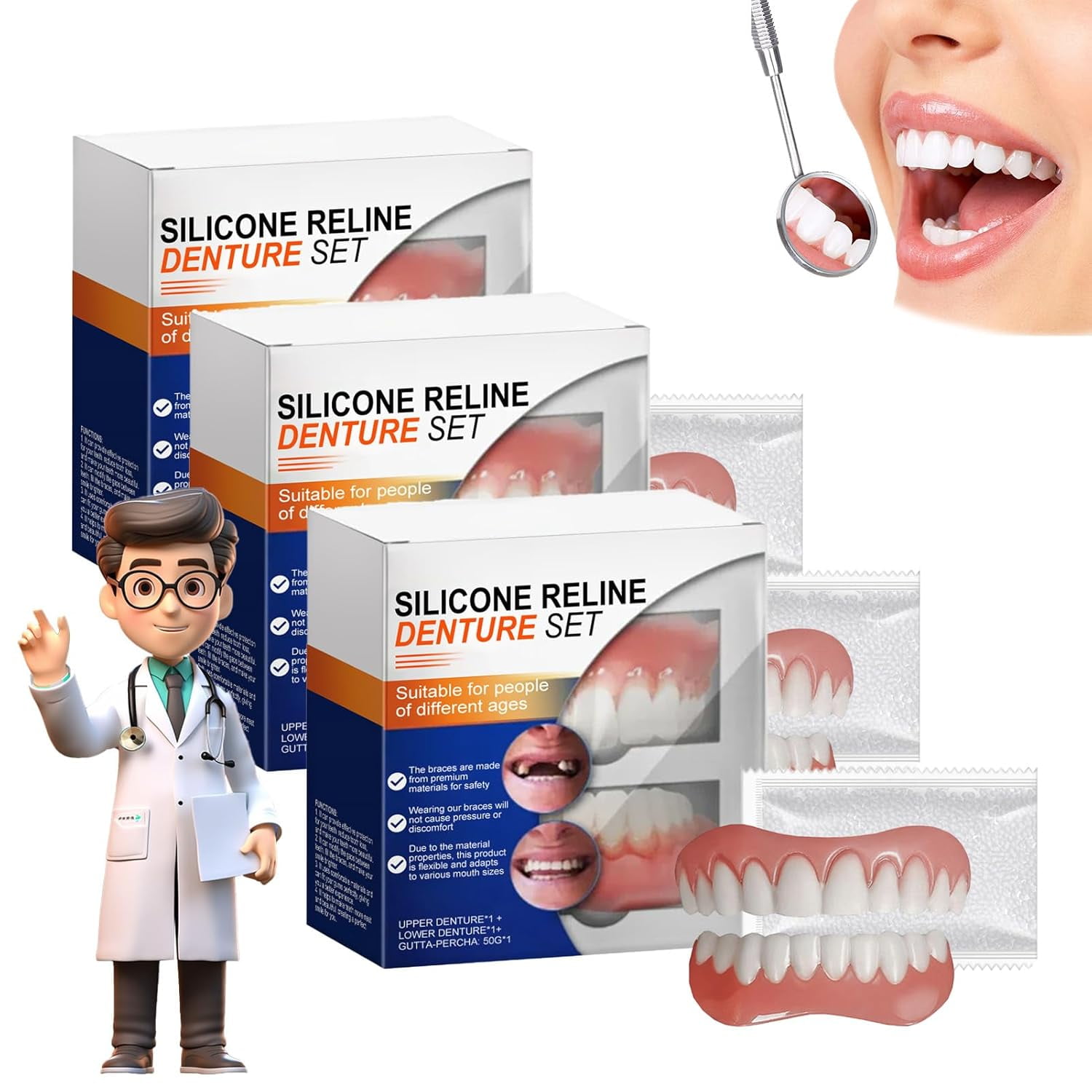 Silicone Reline Denture Set,Silicone Denture Set,Silicone Denture ...