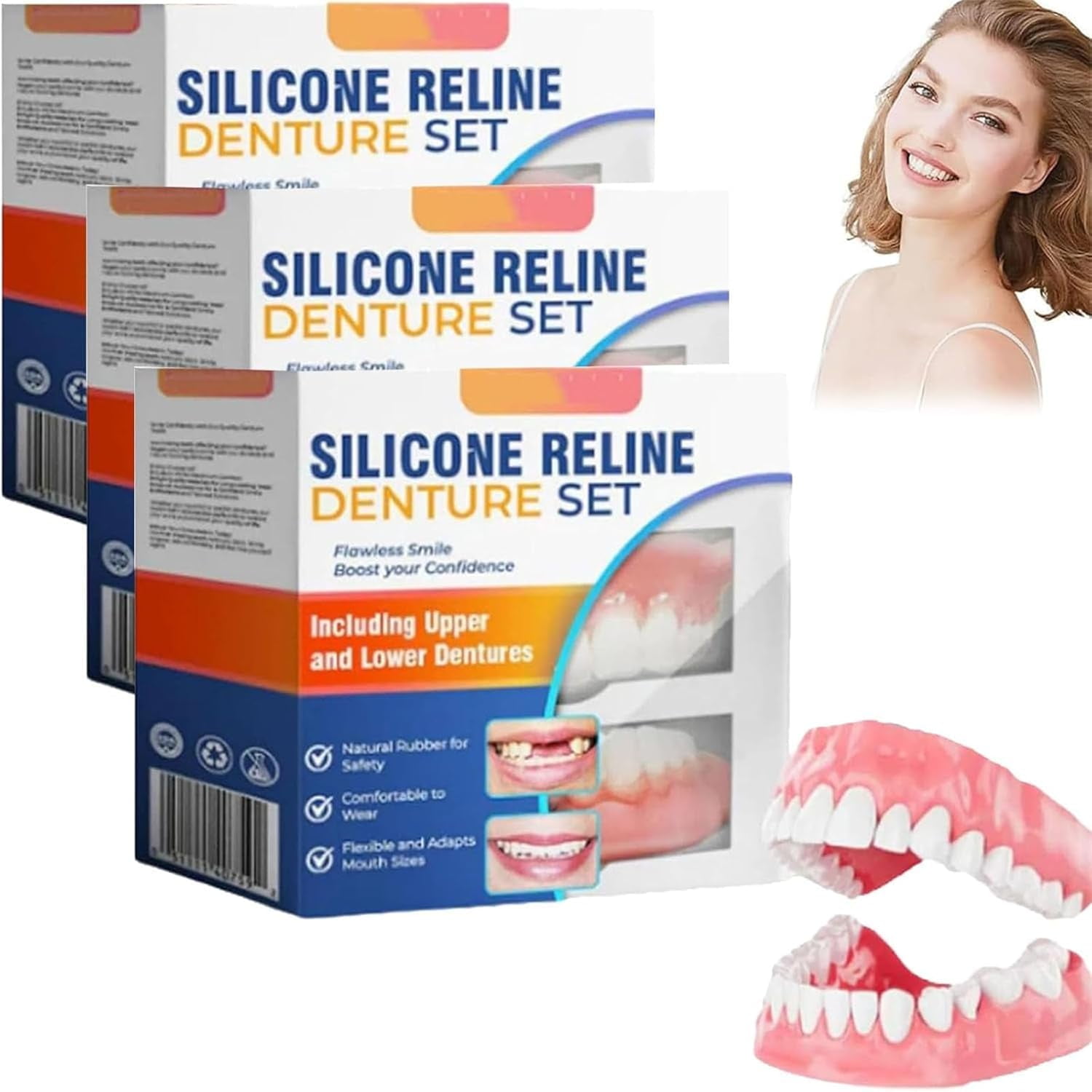 Silicone Reline Denture Set, Silicone Reline Denture Set, Soft Silicone ...