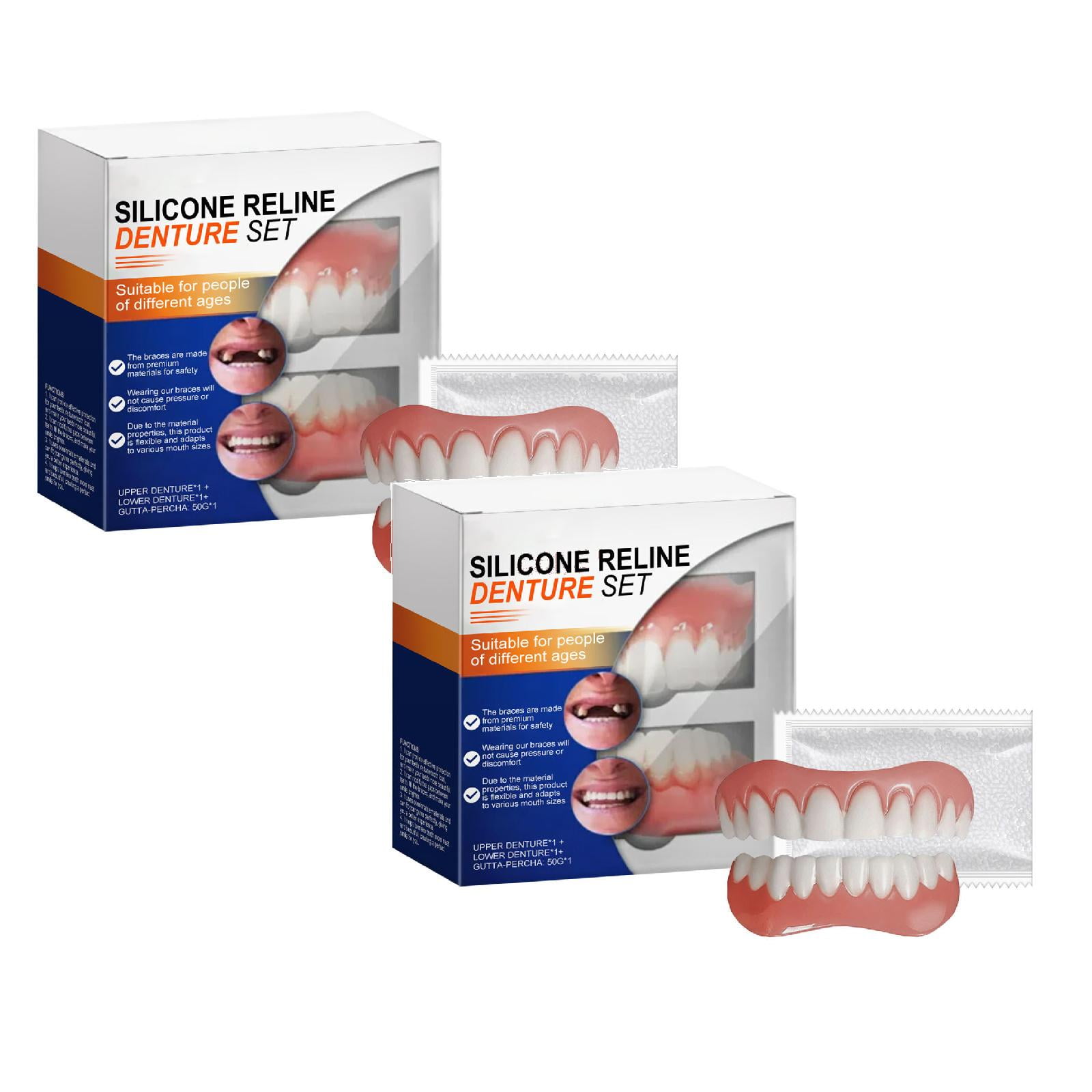 Silicone Reline Denture Set for Flexible Soft Silicone Dentures for All ...