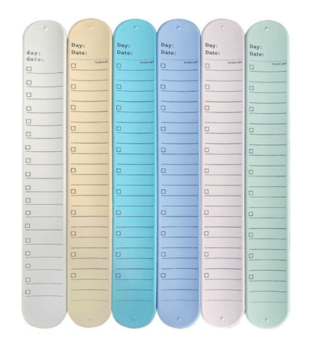 Silicone Reminder Wrist Band,6 Pcs Wearable Memo Wristband,Reusable To ...