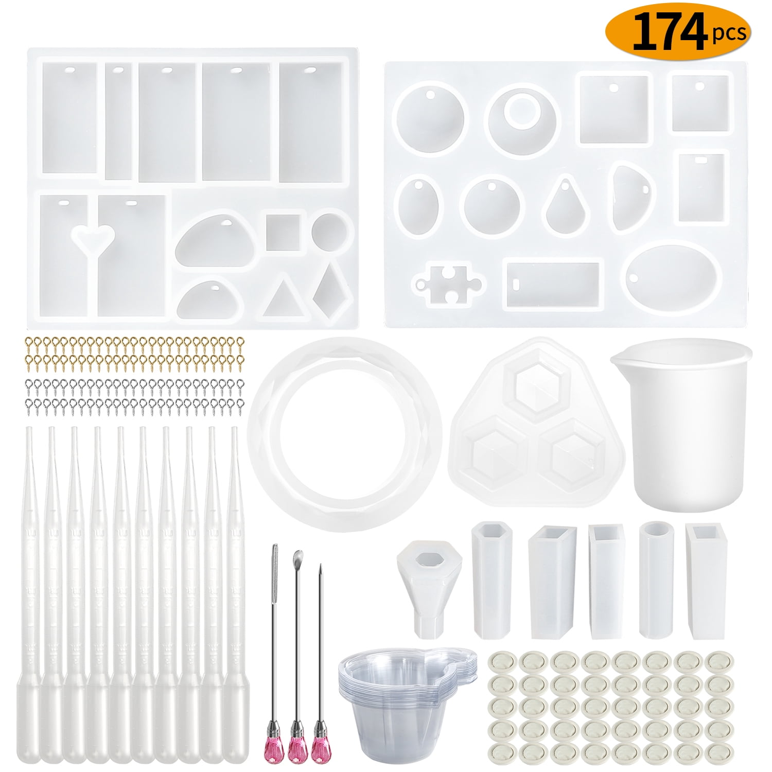 Silicone Resin Mold for Jewelry Casting,DIY Crystal Pendant Epoxy Resin ...