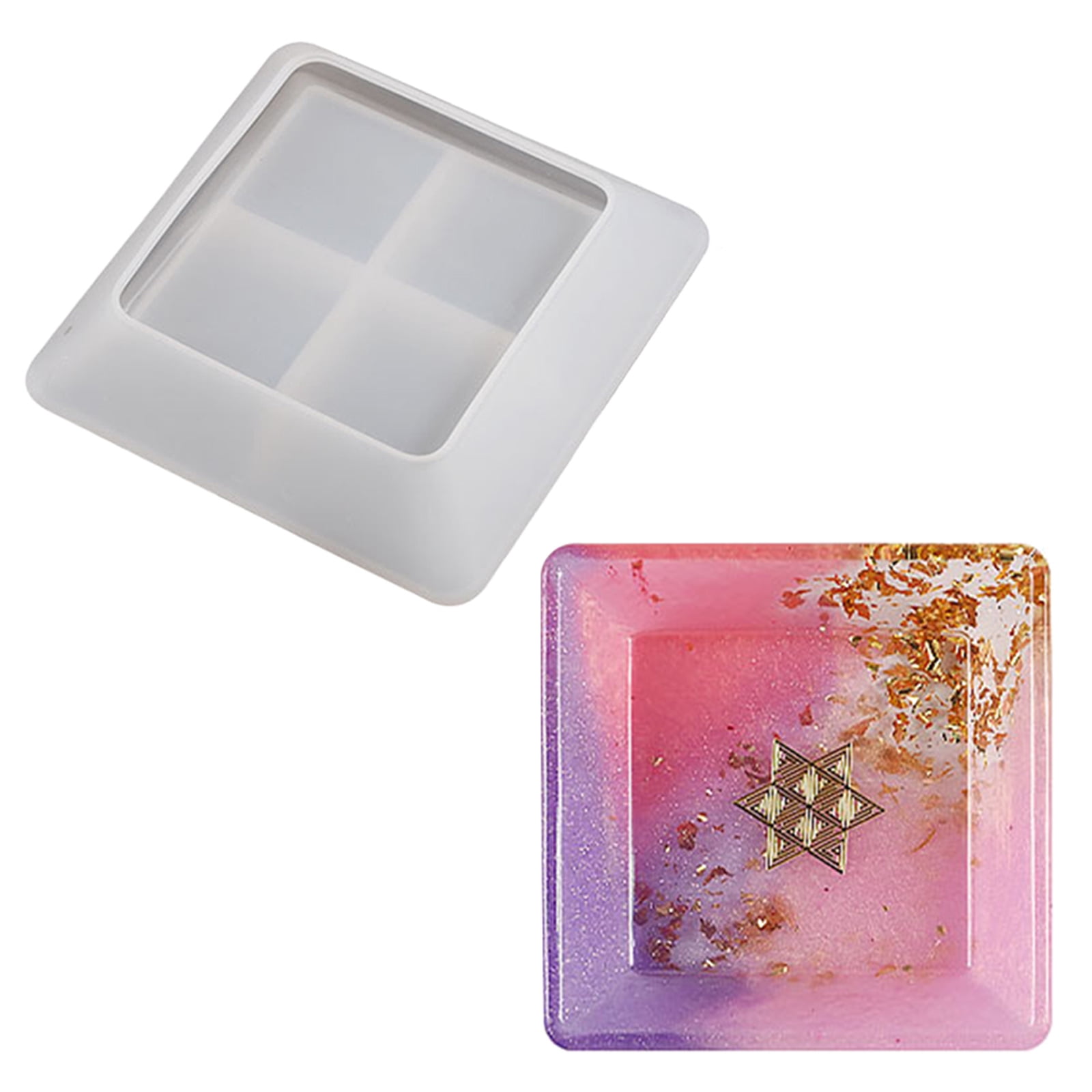 Silicone Resin Moulds Multi-shapes Resin Cup Tray Mould Coaster Moulds ...