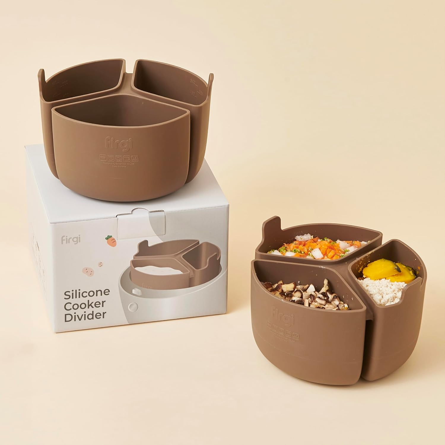 Silicone Rice Cooker Divider, Triple Liner for 6 Quart & Rice Cooker 3 ...