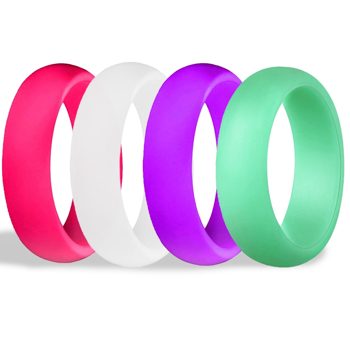 Silicone Rings for Women - Breathable Rubber Wedding Ring Silicone ...