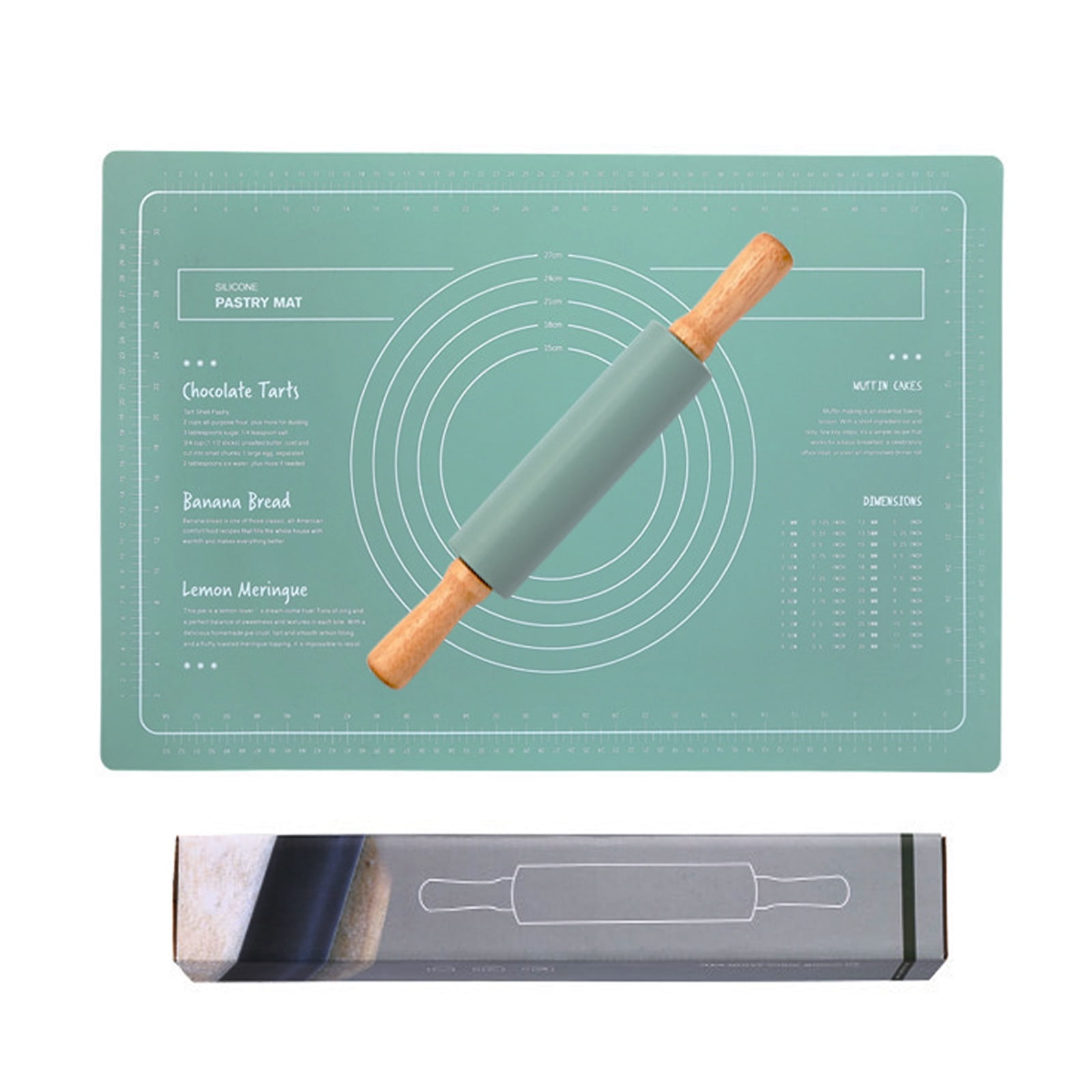 Professional Silicone Rolling Pin for Baking, Pizza Dough Roller ...