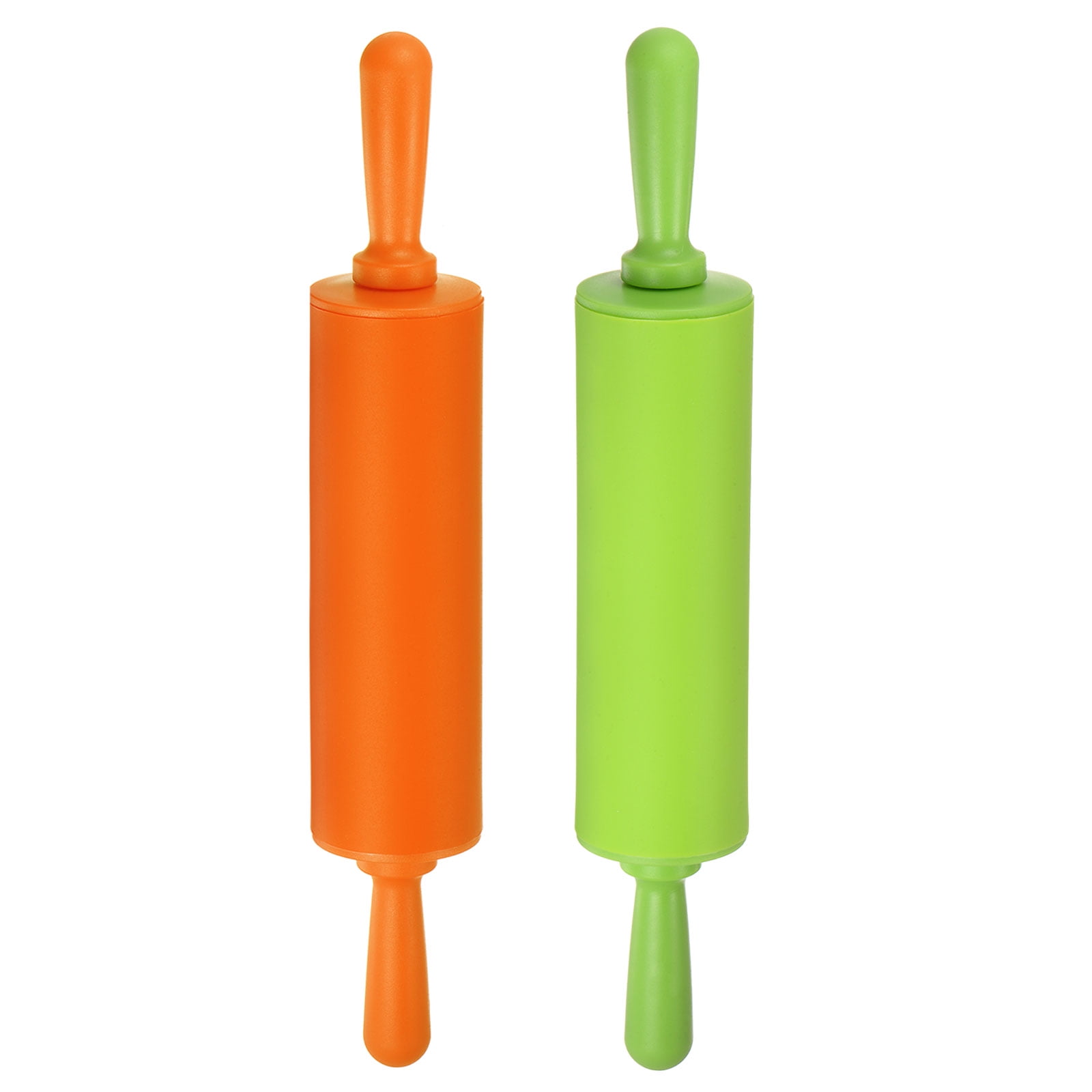 Silicone Rolling Pins for Baking 30cm x 4.2cm, Green & Orange - Walmart.com