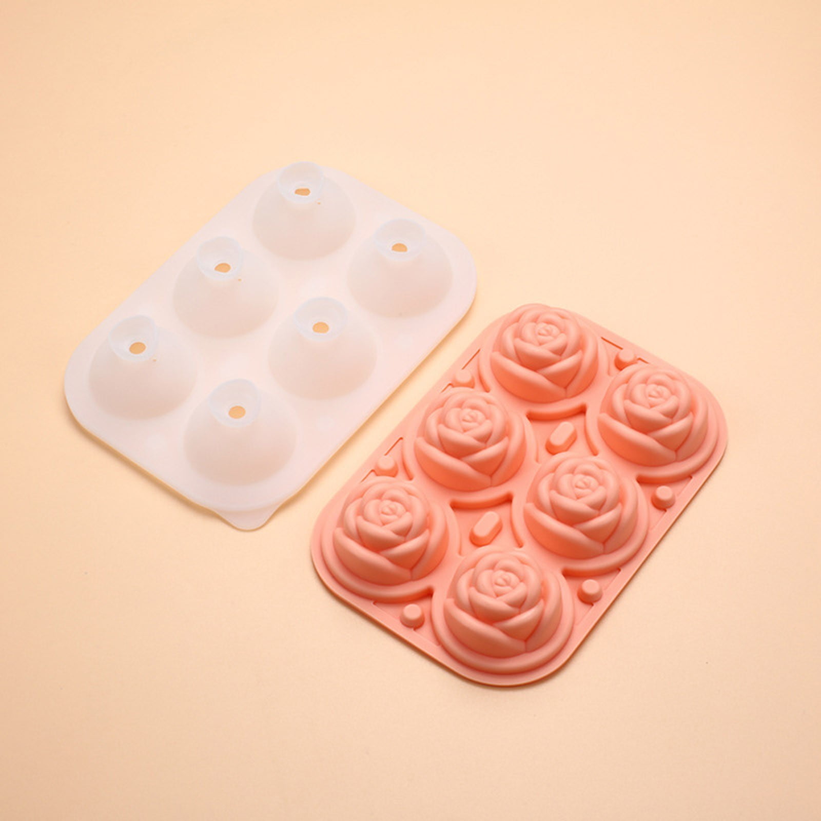 Silicone Rose Mold for Handmade Soap Large Rose Flower Soap Mold Cake ...