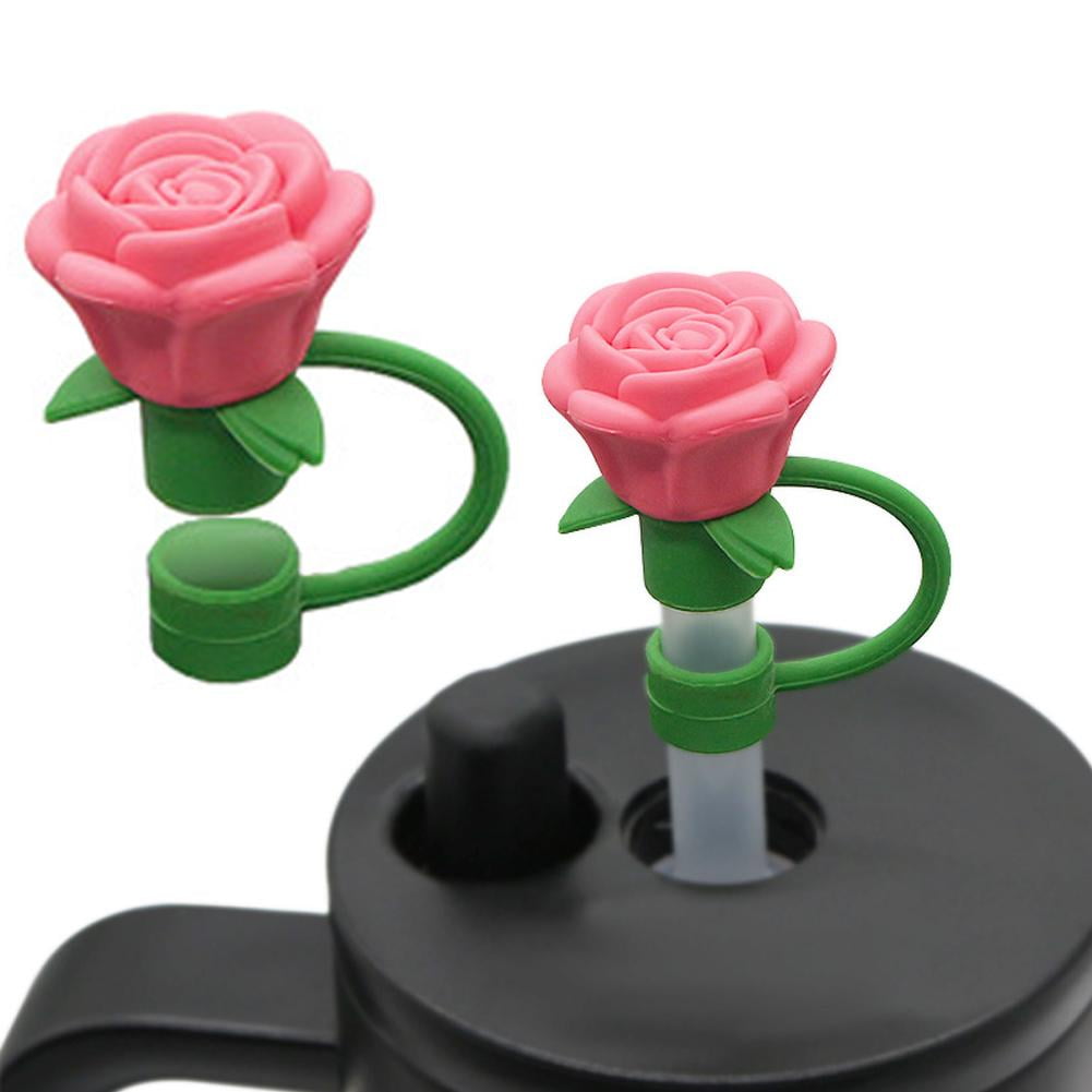 Silicone Rose Straw Cover * for #stanley# Cup, Flower Straw Toppers # ...