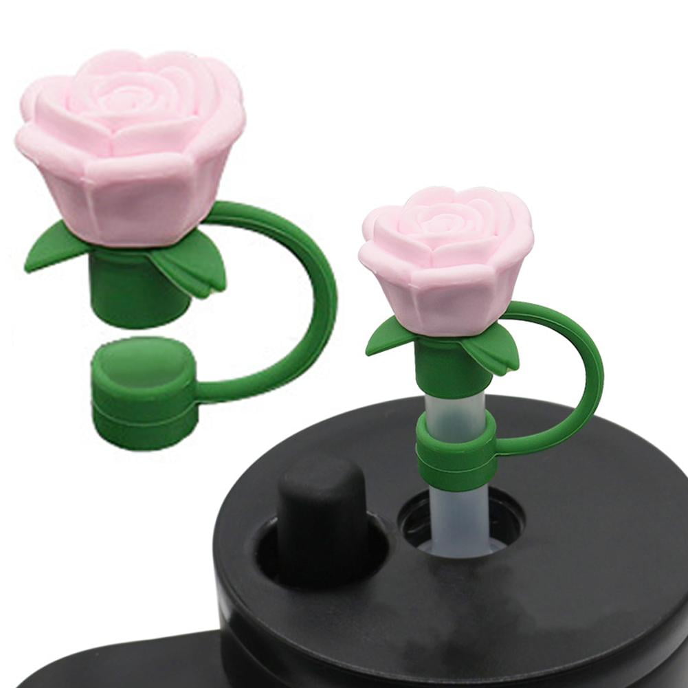 Silicone Rose Straw Cover * for #stanley# Cup, Flower Straw Toppers # ...