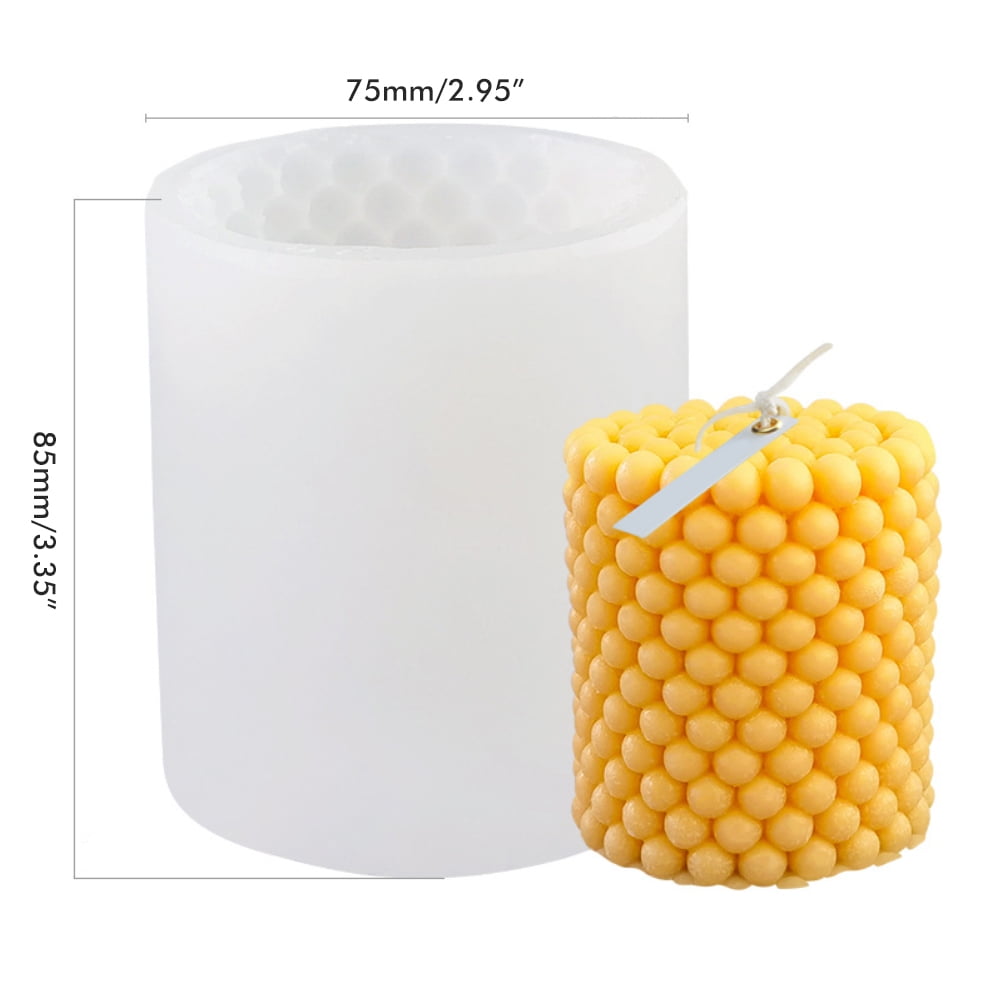 Silicone Round Bubble Candle Mould - 3D Column and Plaster Mold Shape ...