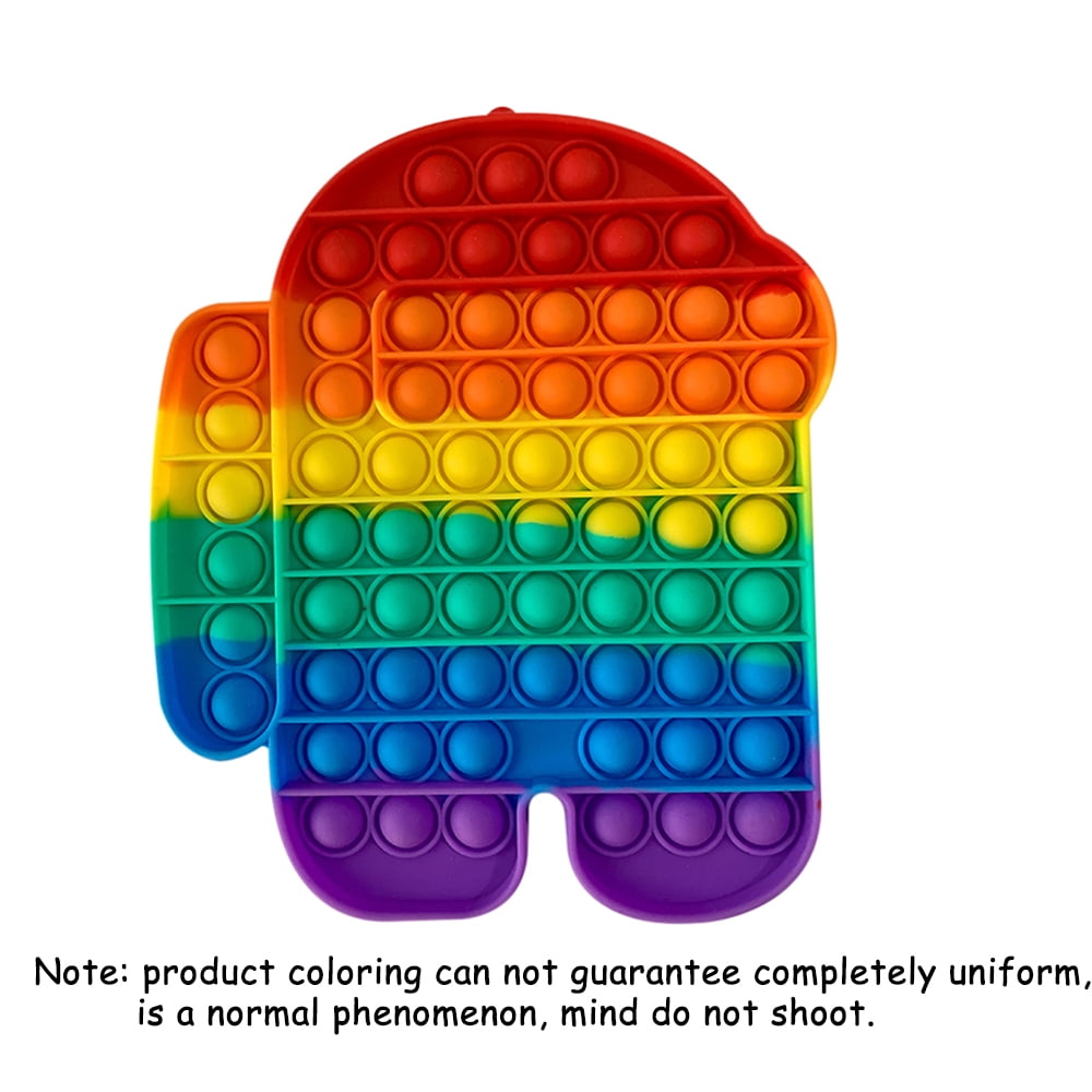Silicone Rubber Anti Anxiety Stress Relief Push Pop Bubble Rainbow ...