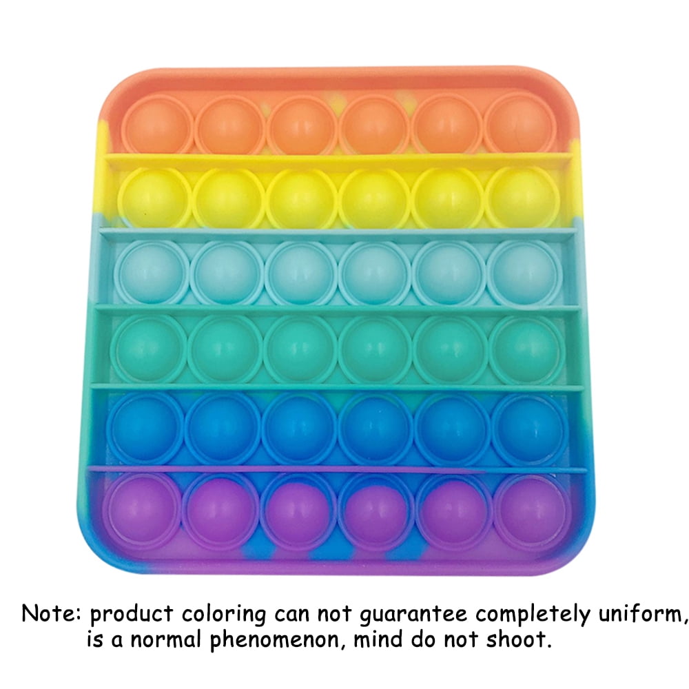 Silicone Rubber Anti Anxiety Stress Relief Push Pop Bubble Rainbow ...