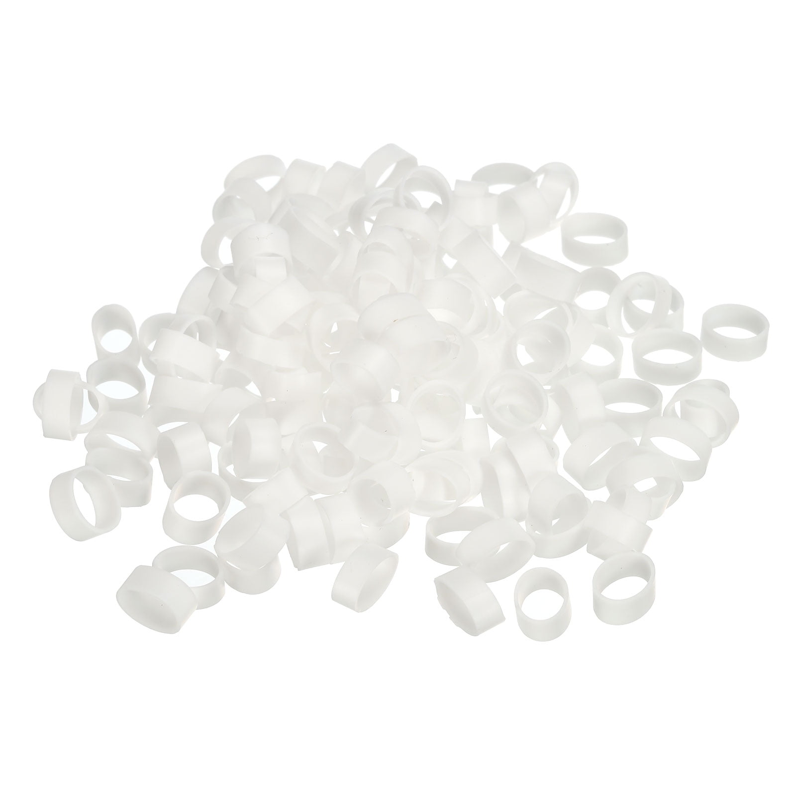 Uxcell 100pcs Silicone Rubber Bands Rings Non-slip Flat Black for Books ...