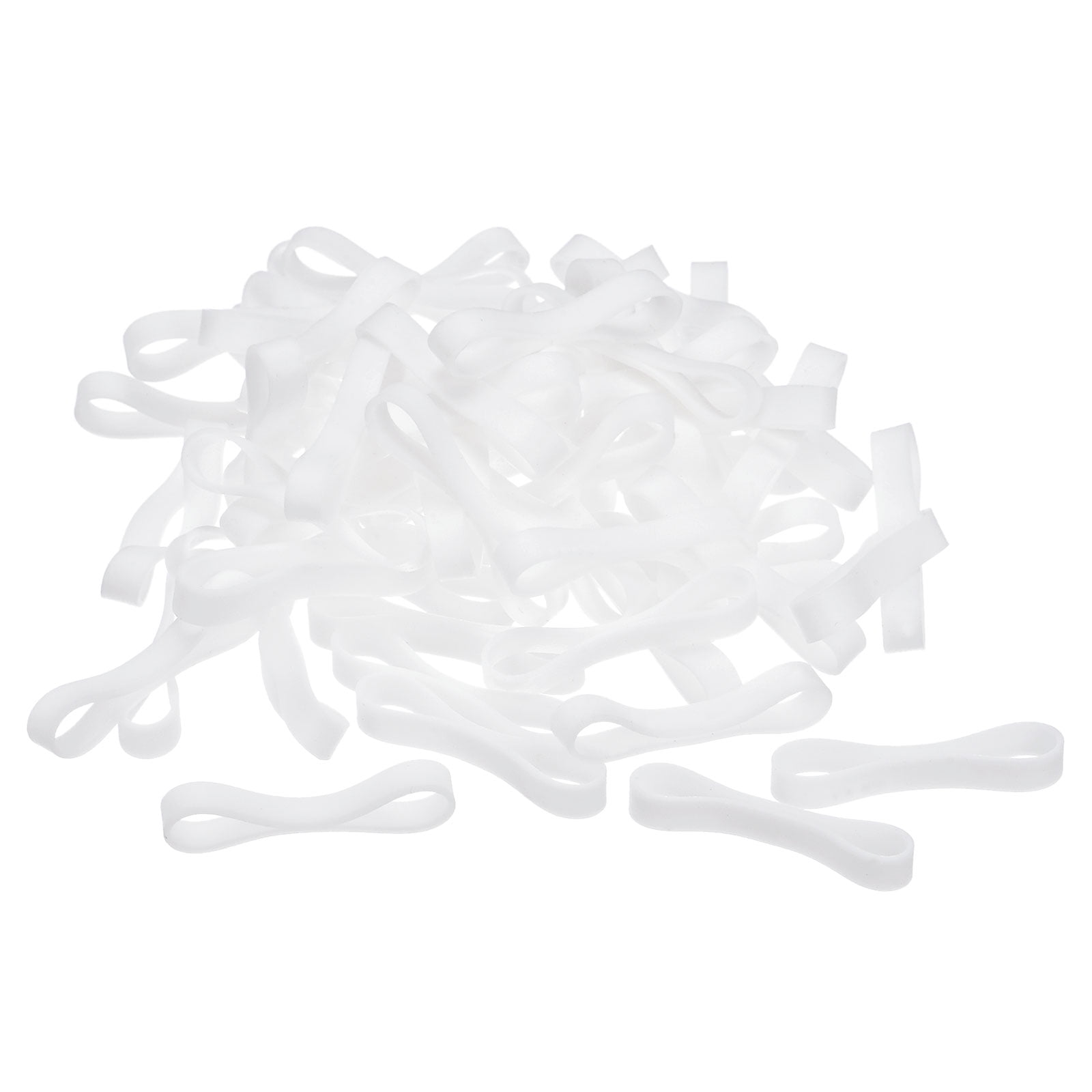 Silicone Rubber Bands Rings 100Pcs Non-slip 25mm Dia 1mm Thick 5mm ...