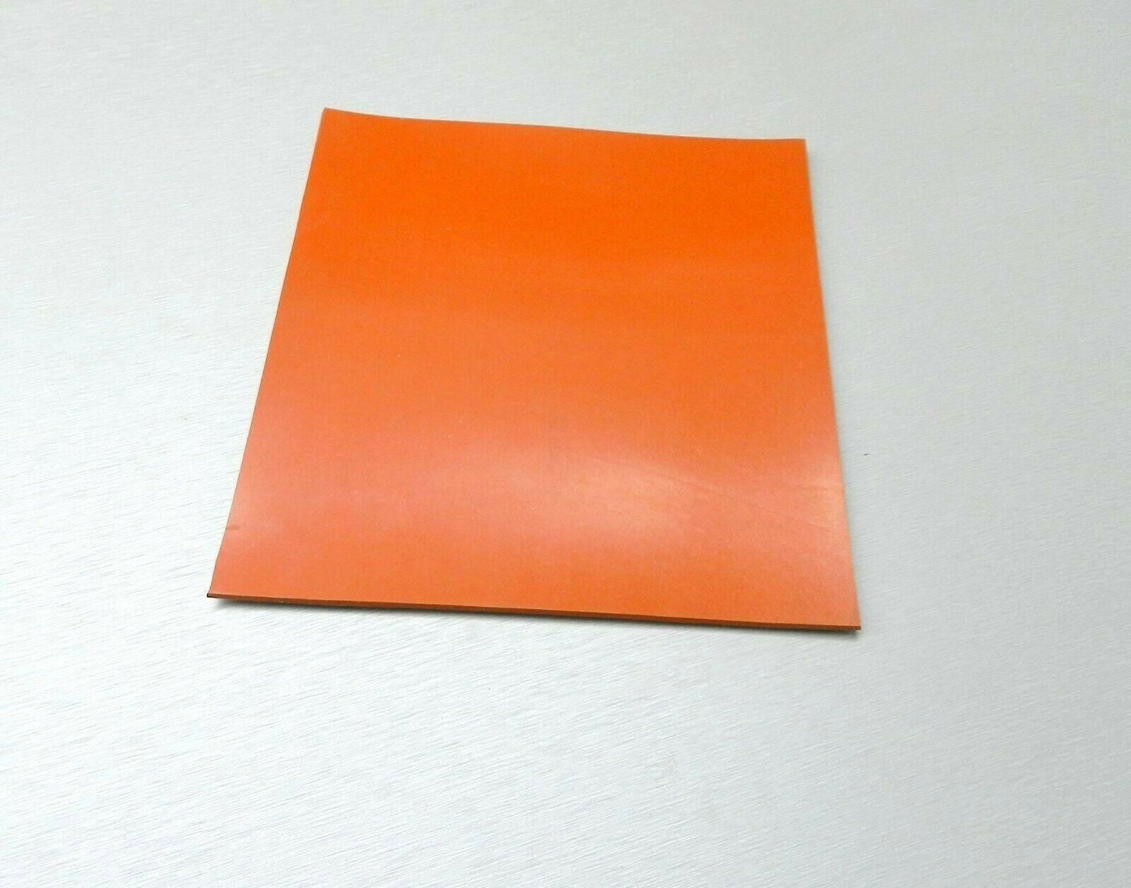 Silicone Rubber Pad High Temp Solid Red/Orange Grade Sheet 6" x 6" x 1/ ...