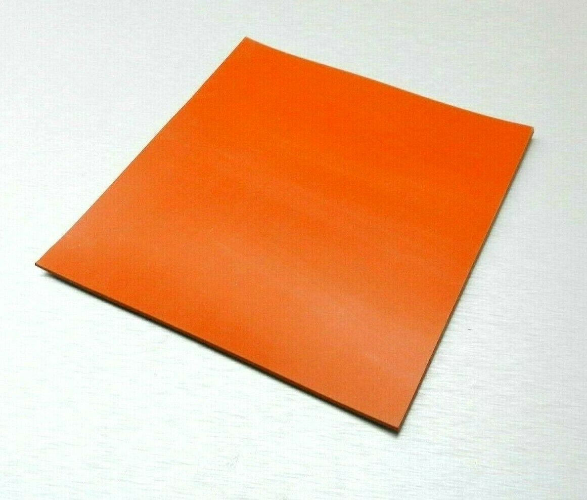 Silicone Rubber Pad High Temp Solid Red/Orange Grade Sheet 6" x 6" x 1/ ...