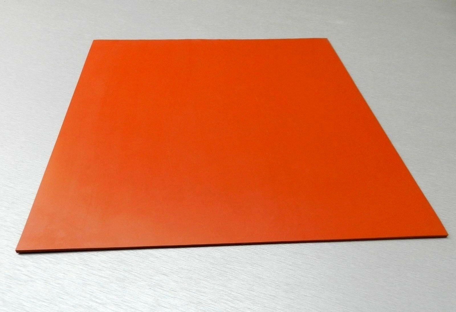 Silicone Rubber Pad Sheet High Temp Solid Red/Orange Commercial Grade ...