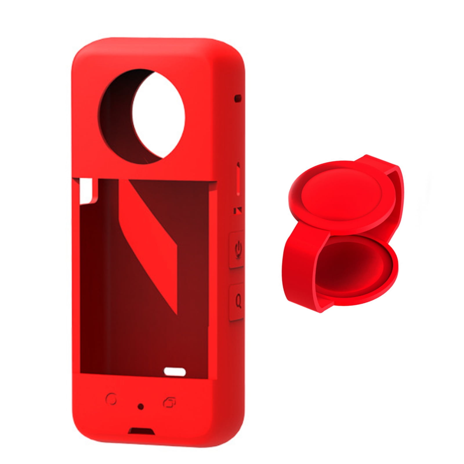 Silicone Rubber Sleeve Case with Lens Cover for Insta360 ONE X3, Screen ...