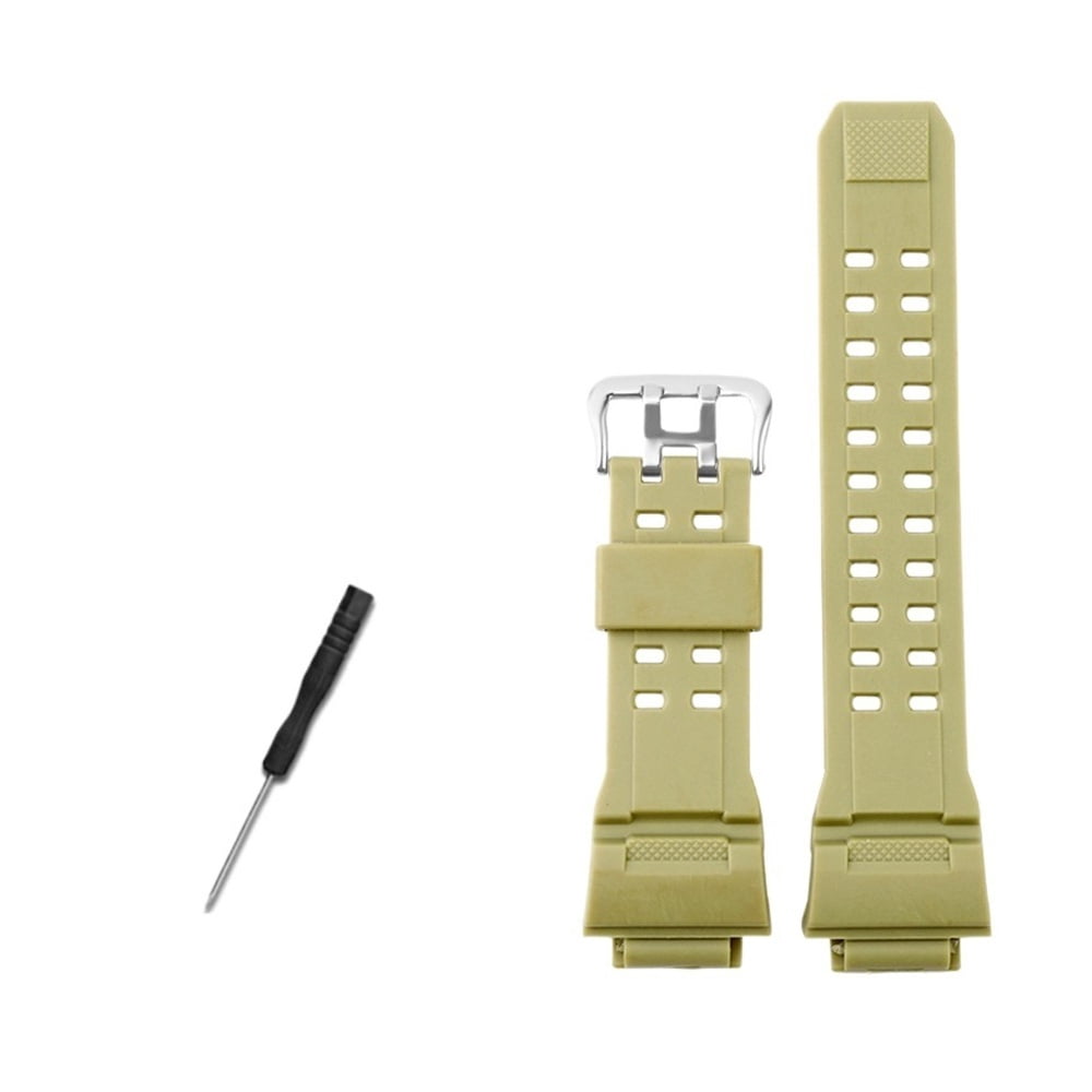 Silicone Rubber Watch Strap 16mm Convex Joint Black Red Orange Blue ...