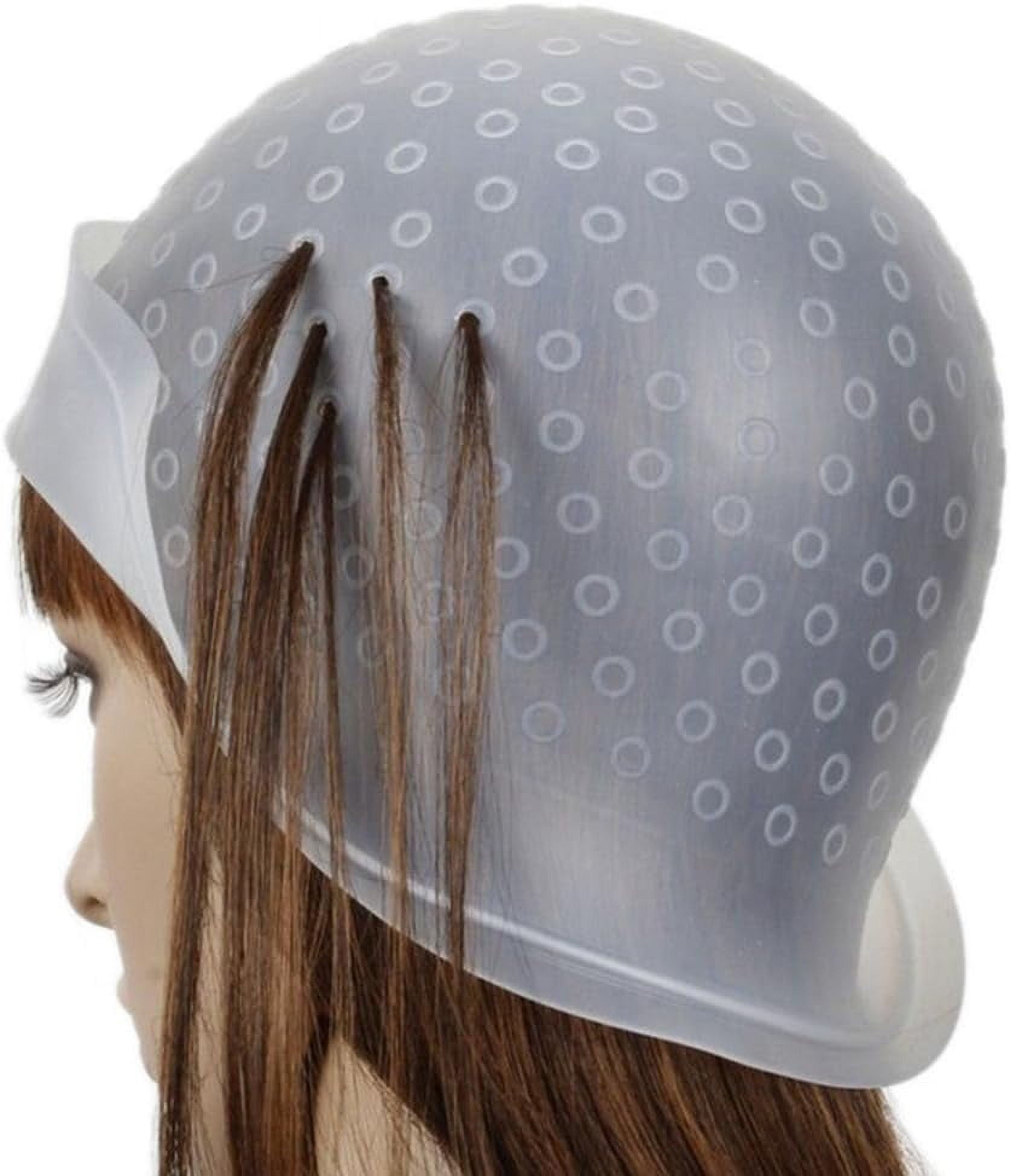 Silicone Salon Hair Coloring Hat Highlighting Dye Frosting Cap Reusable ...