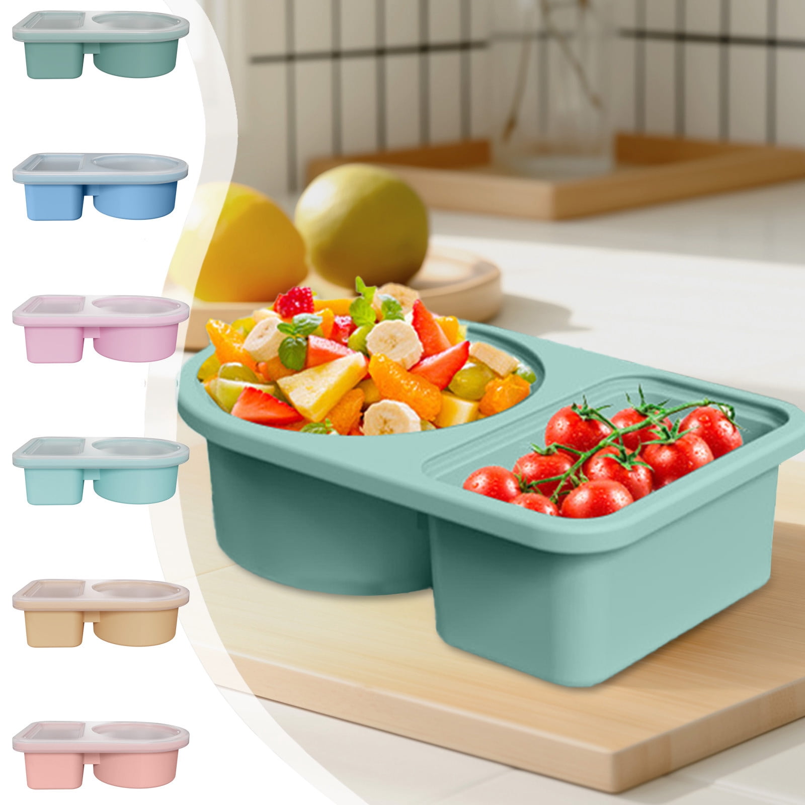 Silicone Sauce Container | Double Compartment Seasoning Dispenser ...