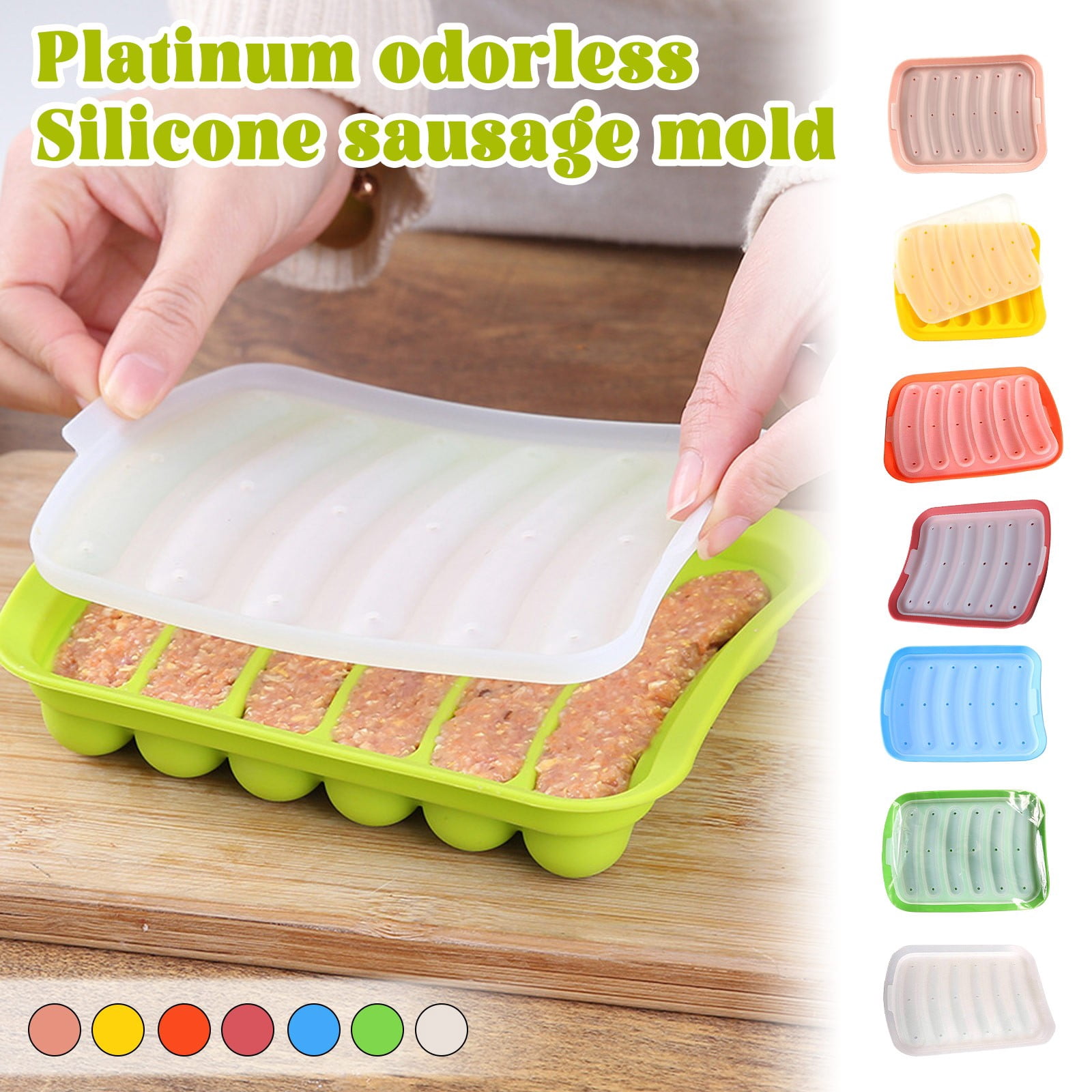 Silicone Sausage Mold Hot Dog Maker for DIY Homemade Ham Baking Tray ...