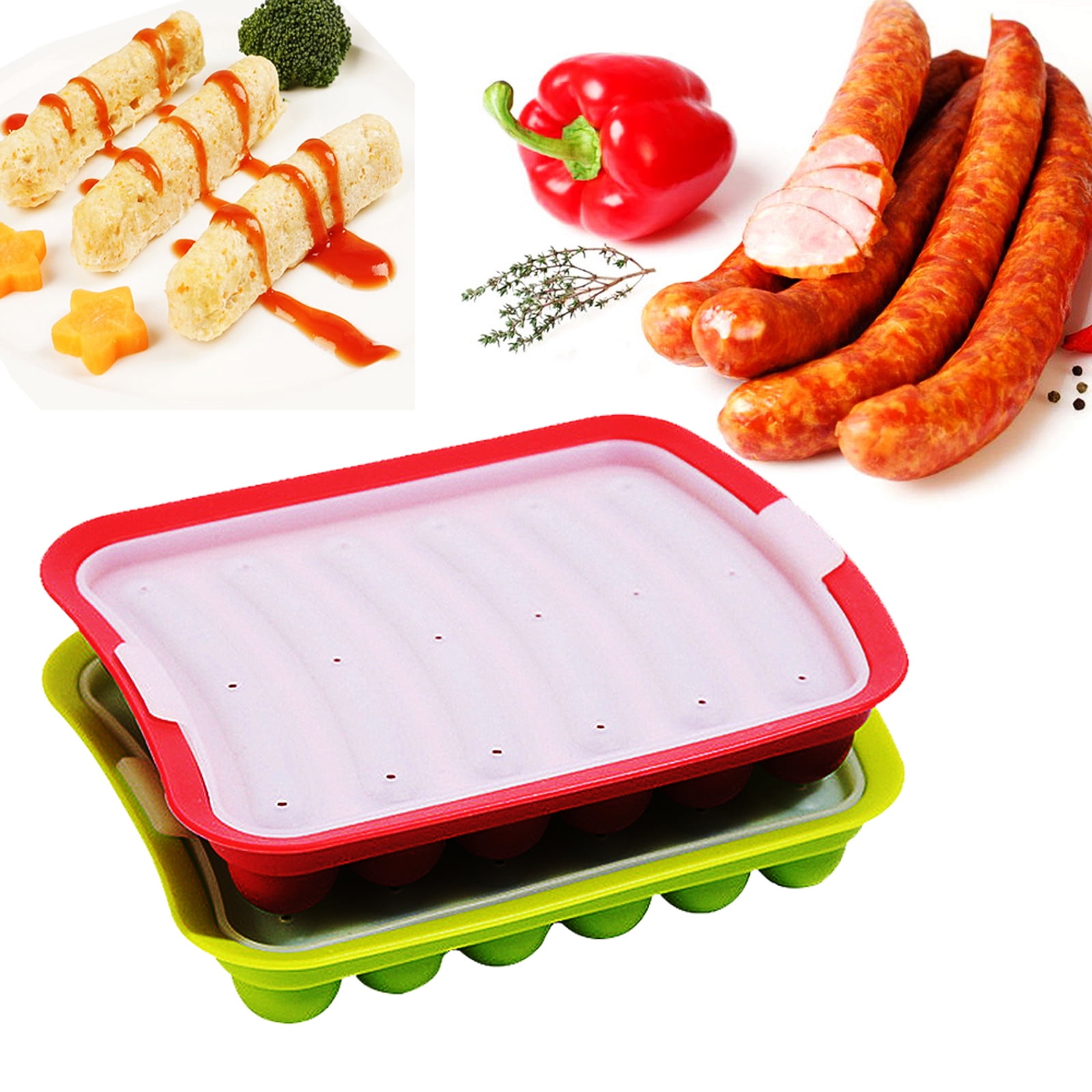 Silicone Sausage Mold, iPstyle Children's Hot Dogs Baking Mold Egg ...