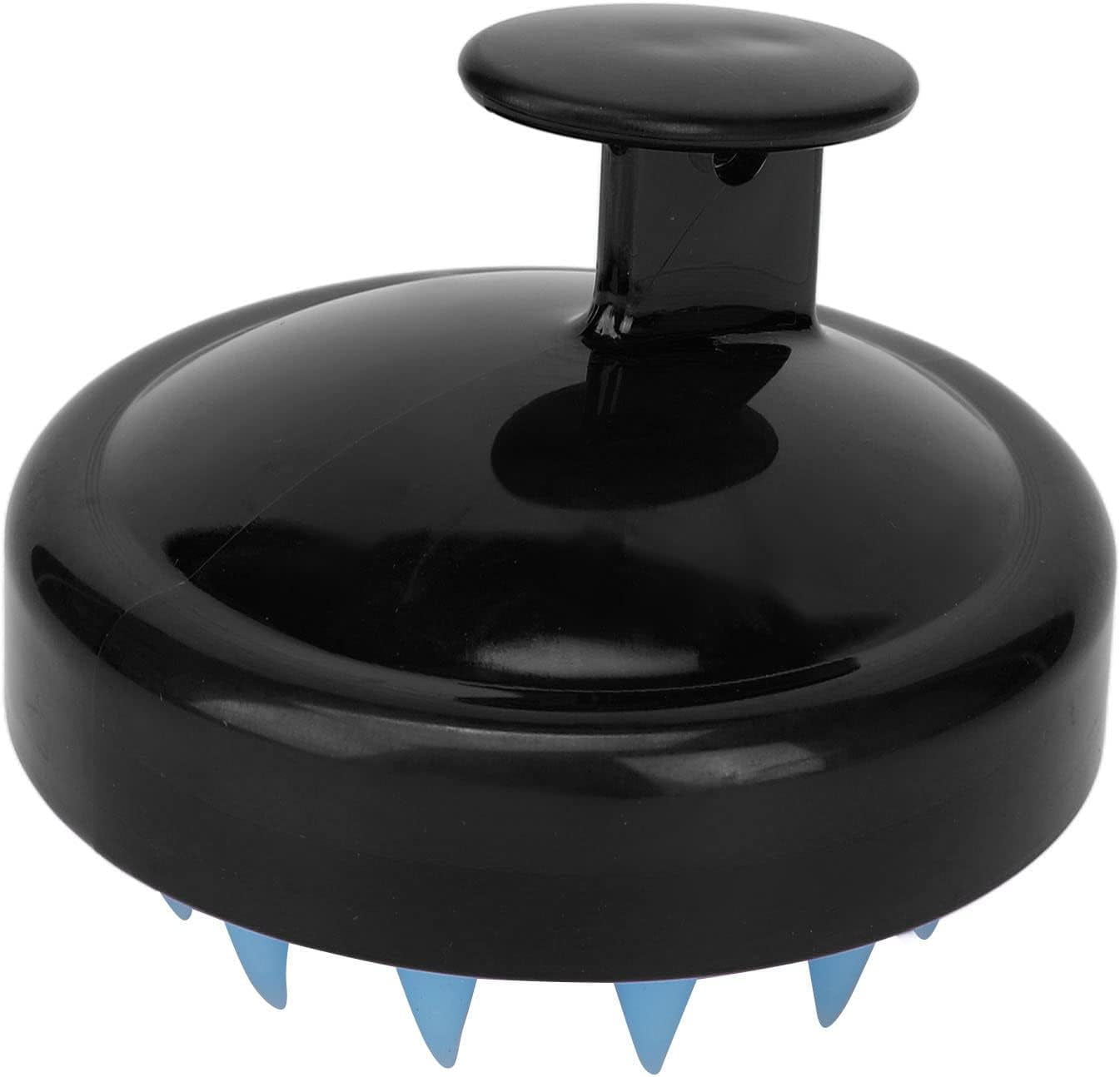 Silicone Scalp Scrubber Bath Portable Health Care Shampoo Brush (Black ...