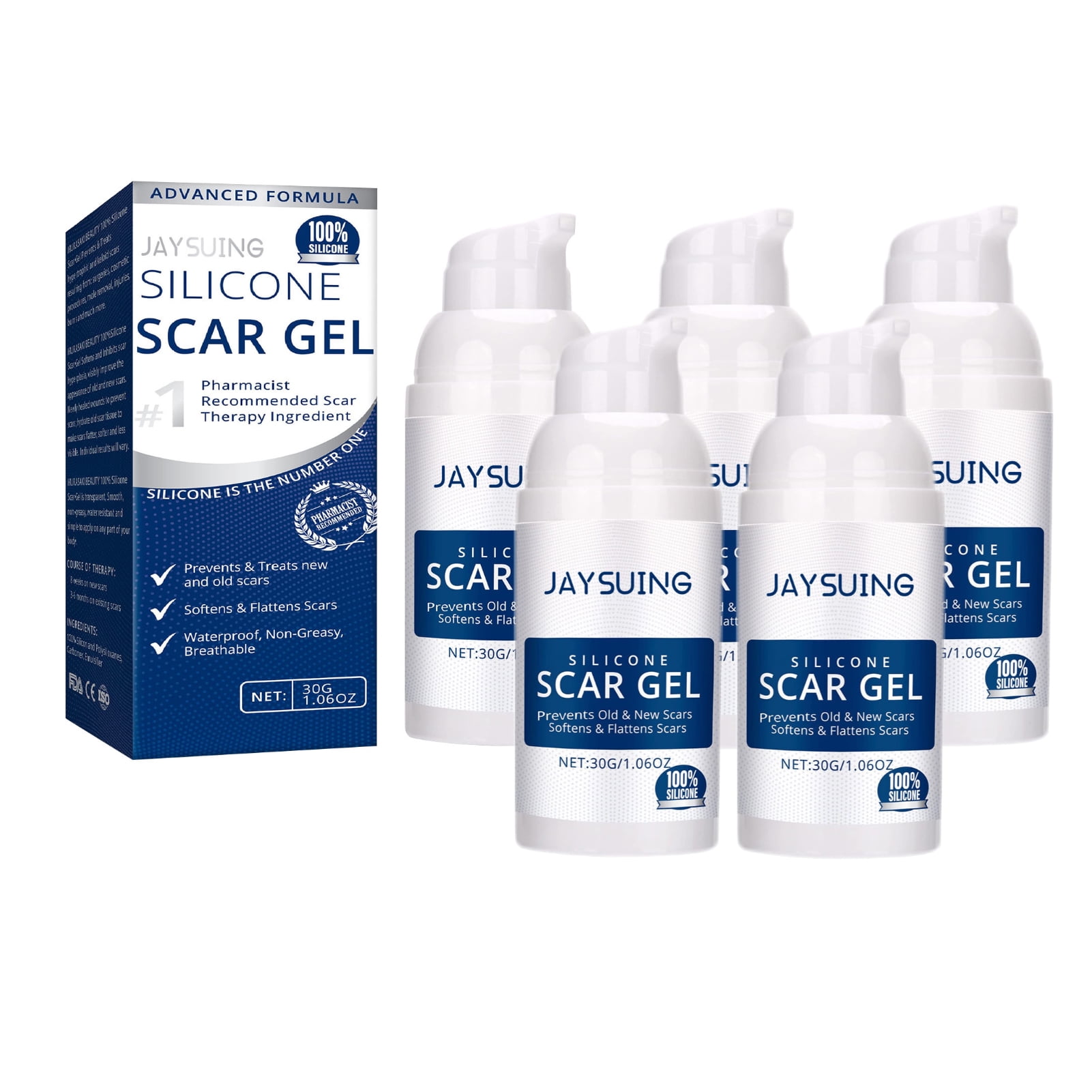 Silicone Scar Gel Scar Cream,Advanced Scar Removal Gel,Scar, Scar ...