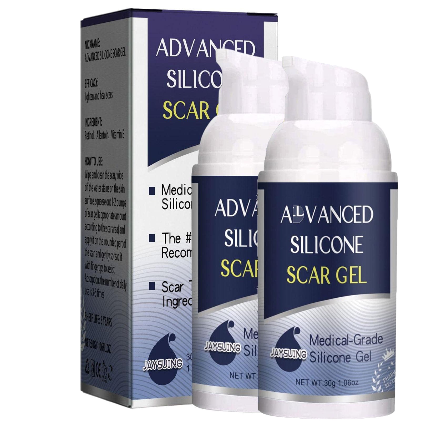 Silicone Scar Gel, Advanced Scar Removal Cream for Surgery, Acne, Skin ...