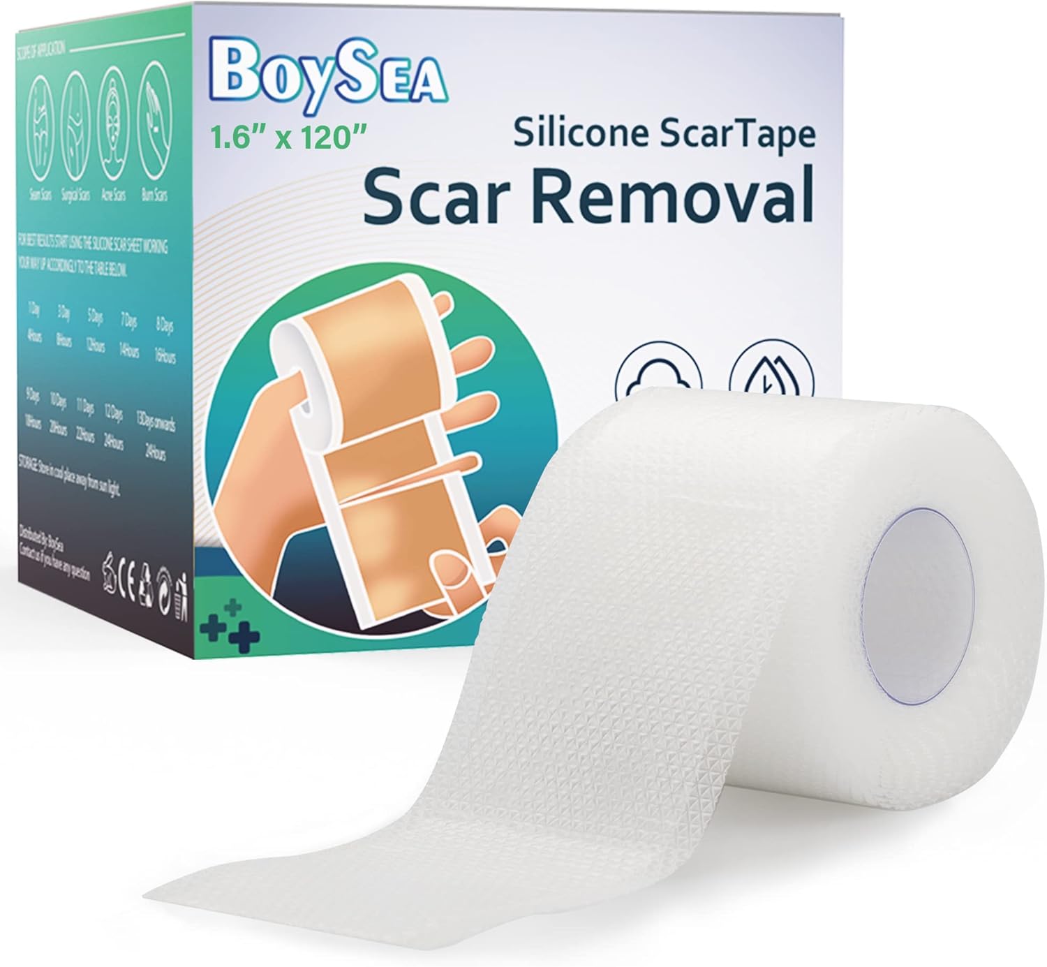 Silicone Scar Sheets (1.6" x 120") Clear Silicone Scar Tape - Scars ...