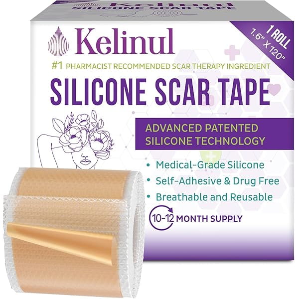 Silicone Scar Sheets(1.6 x 120"Roll-3M) Scar Removal Silicone Scar Tape ...
