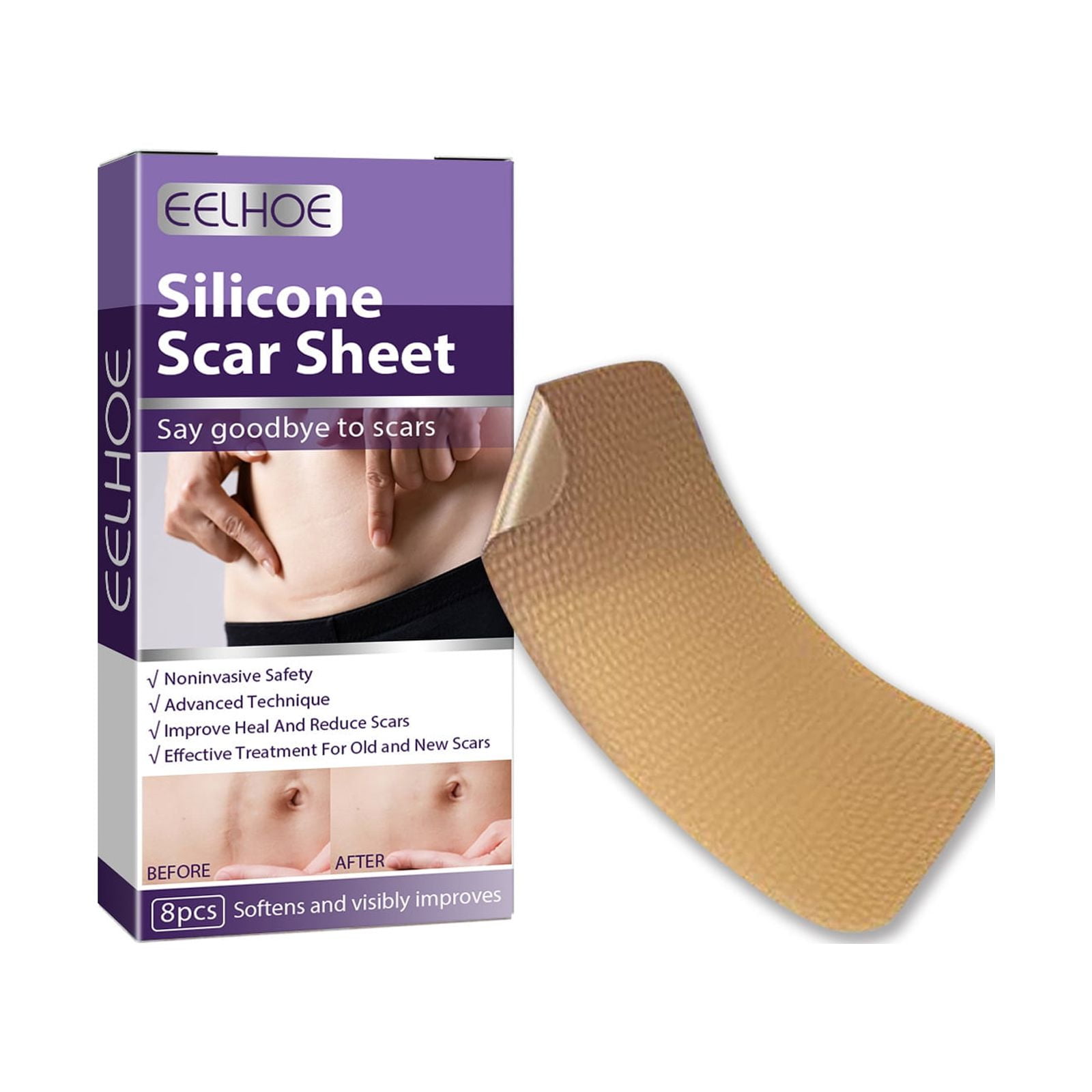 Silicone Scar Sheet, Silicone Scar Tape (1.4”x 30”), Scar Removal Strips for Acne Scars C ...