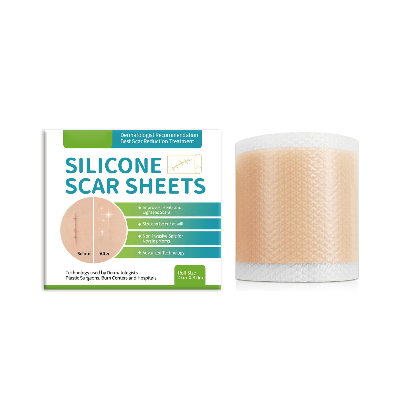 Silicone Scar Sheets, Silicone Scar Tape, Reusable Professional Scar ...