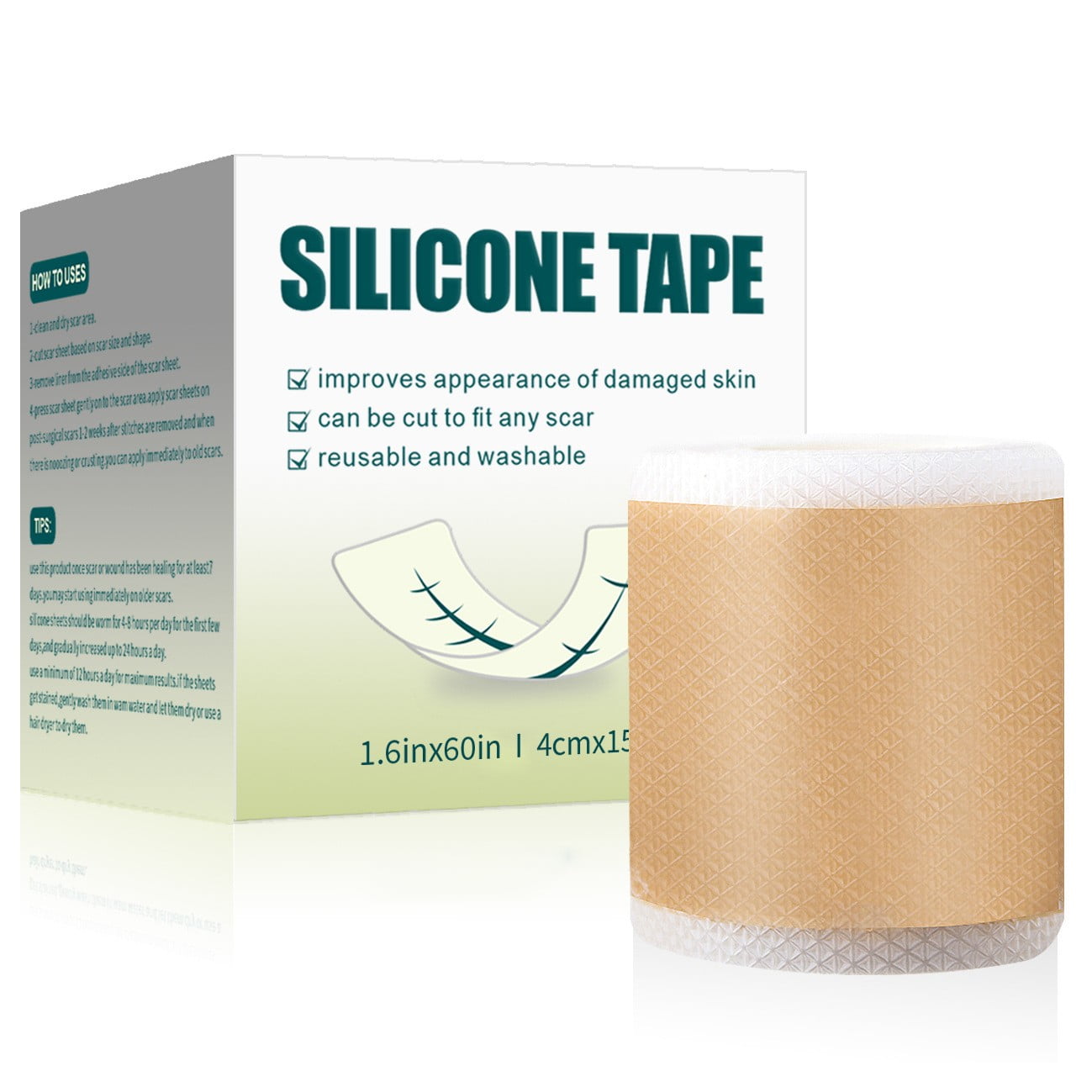 Silicone Scar Sheets, Silicone Scar Tape, Scar Removal Away Strips for ...