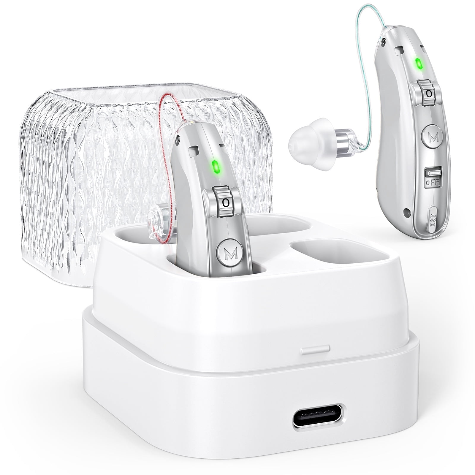 Rechargeable Hearing Aids For Seniors & Adults -Volume Control ...