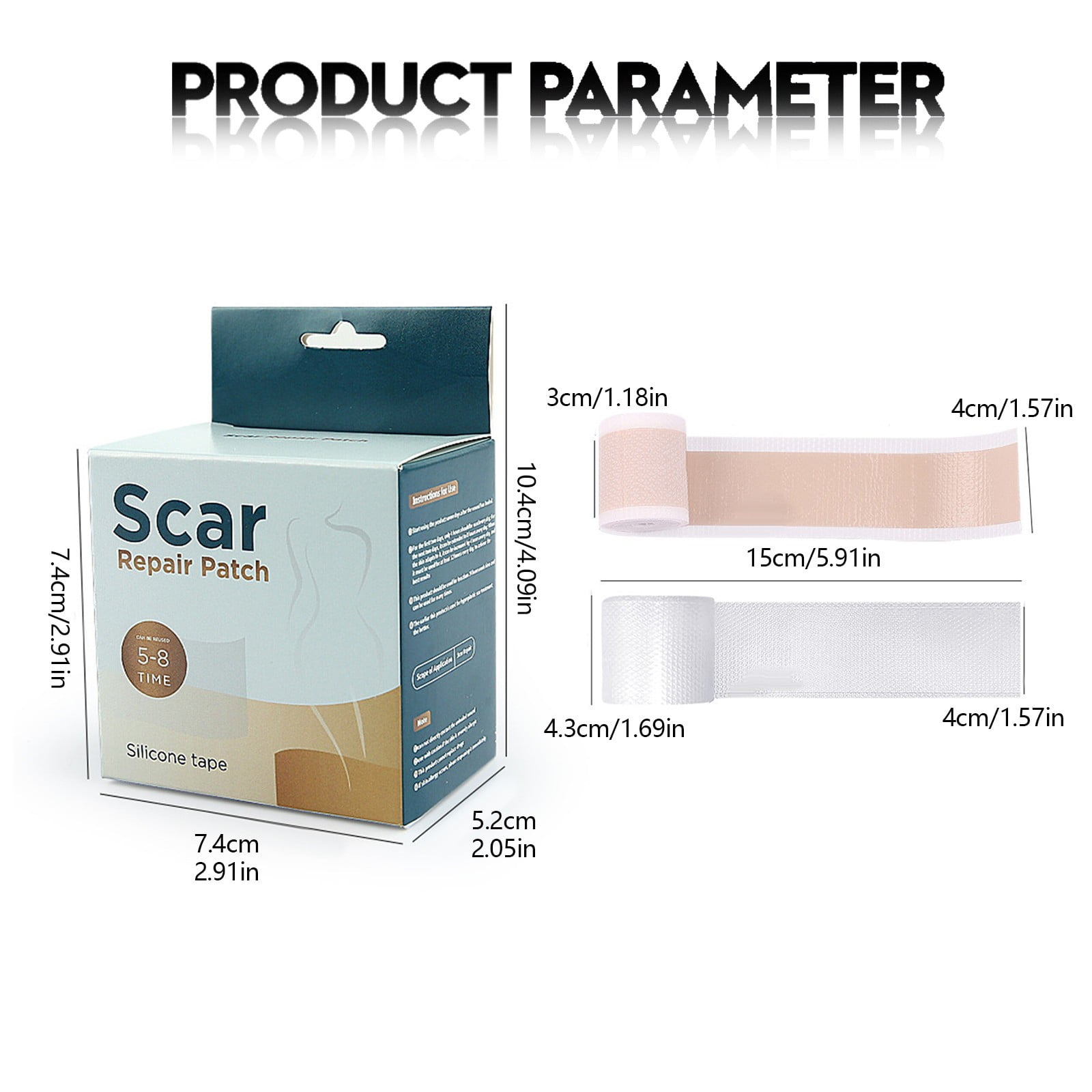 Silicone Scar Sheets for Wrinkles Grade Silicone Scar Sheets(1.6”x 60 ...