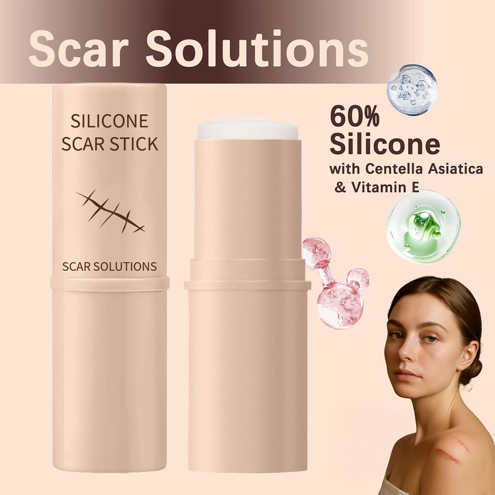 Silicone Scar Stick 60 Percent Skin Support Gel With Centella Asiatica ...