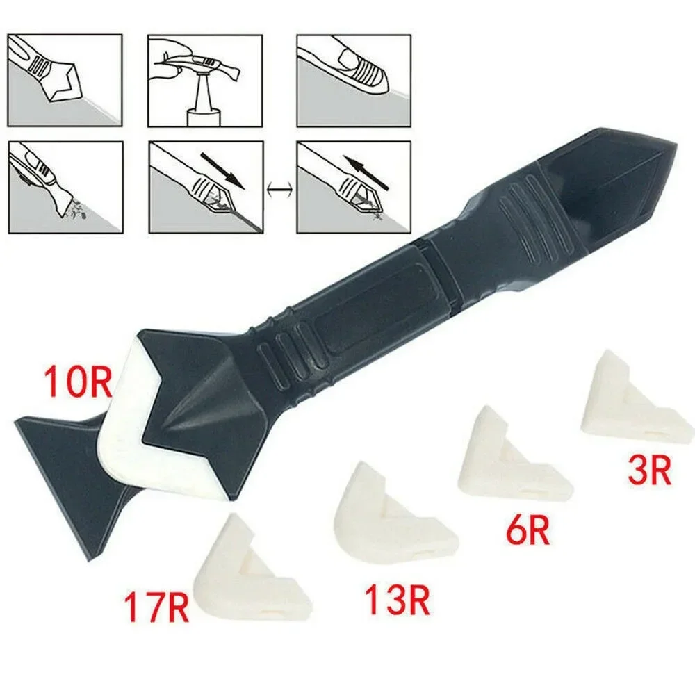 Silicone Scraper Squeegee Glue Remover Knife Caulking Angle Beauty Crack Trowel Tool Grout ...
