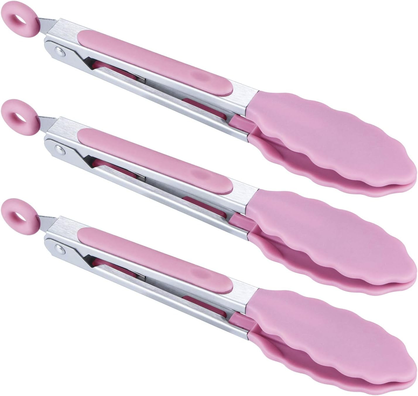 Silicone Serving Tongs With Silicone Tips for FoodGrill, Salad, BBQ ...