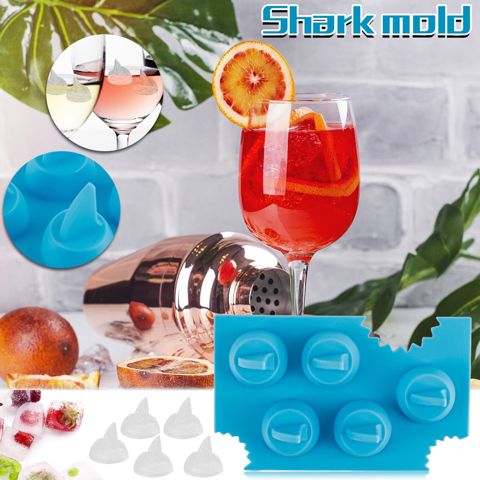 Silicone Shark Fin Ice Tray, Chocolate Candy Baking Mold, Non-Stick ...