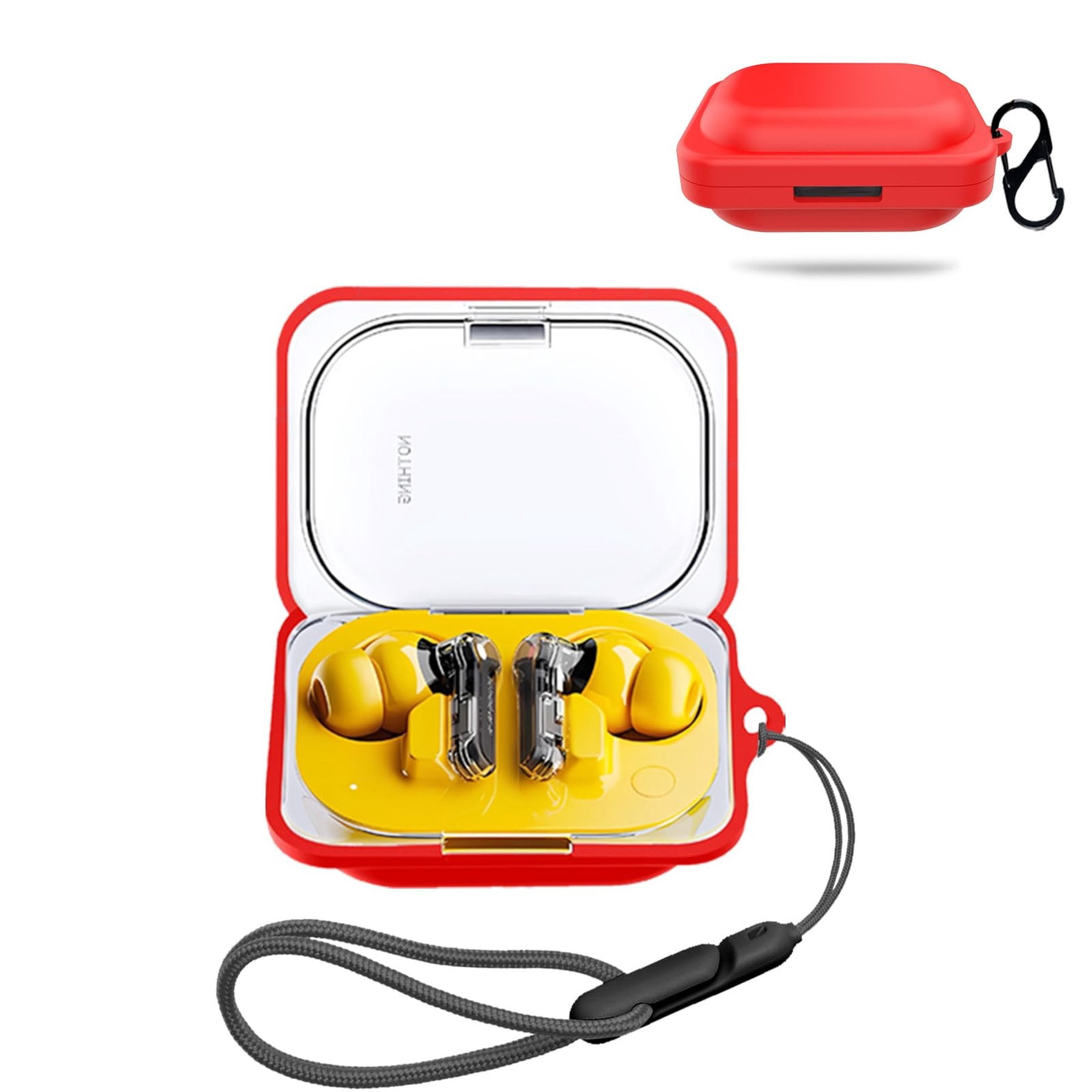 Silicone Shield Case for Nothing Ear a) with Ciner Lanyard in Red ...