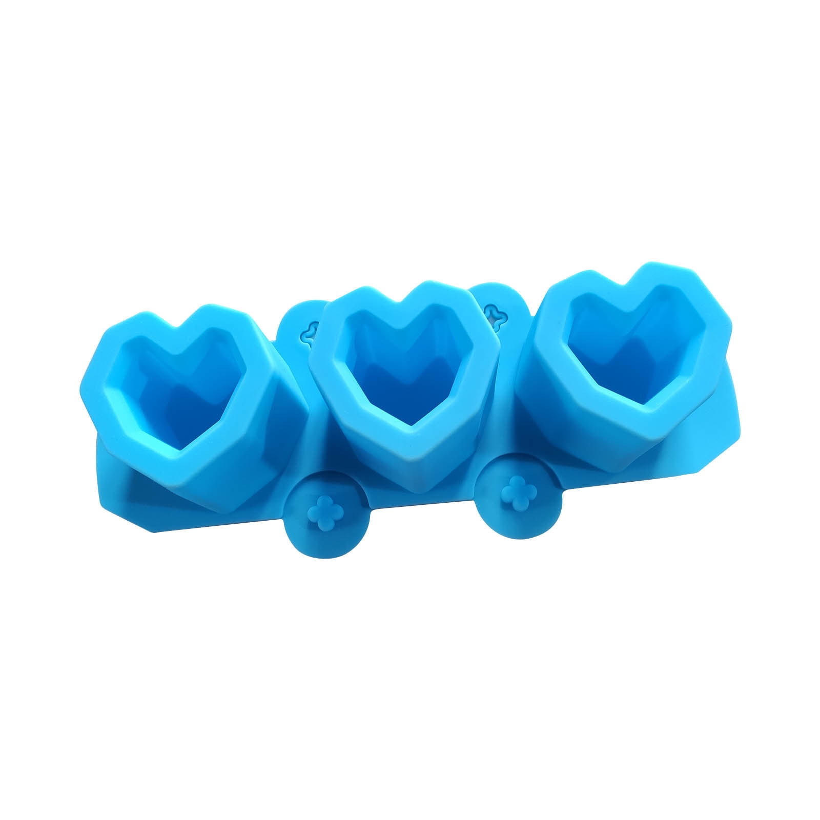 Silicone Shot Glass Ice Molds, 3-Cavity Heart Shaped Ice Cube Tray for ...
