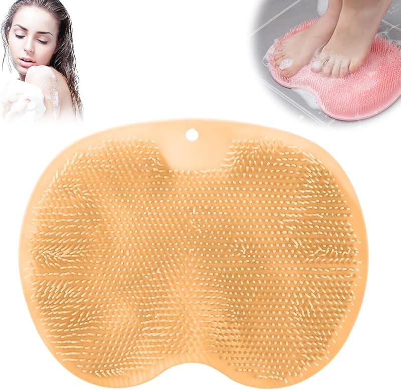 Silicone Shower Foot Scrubber Mat, 2025 Upgraded Shower Foot & Back ...