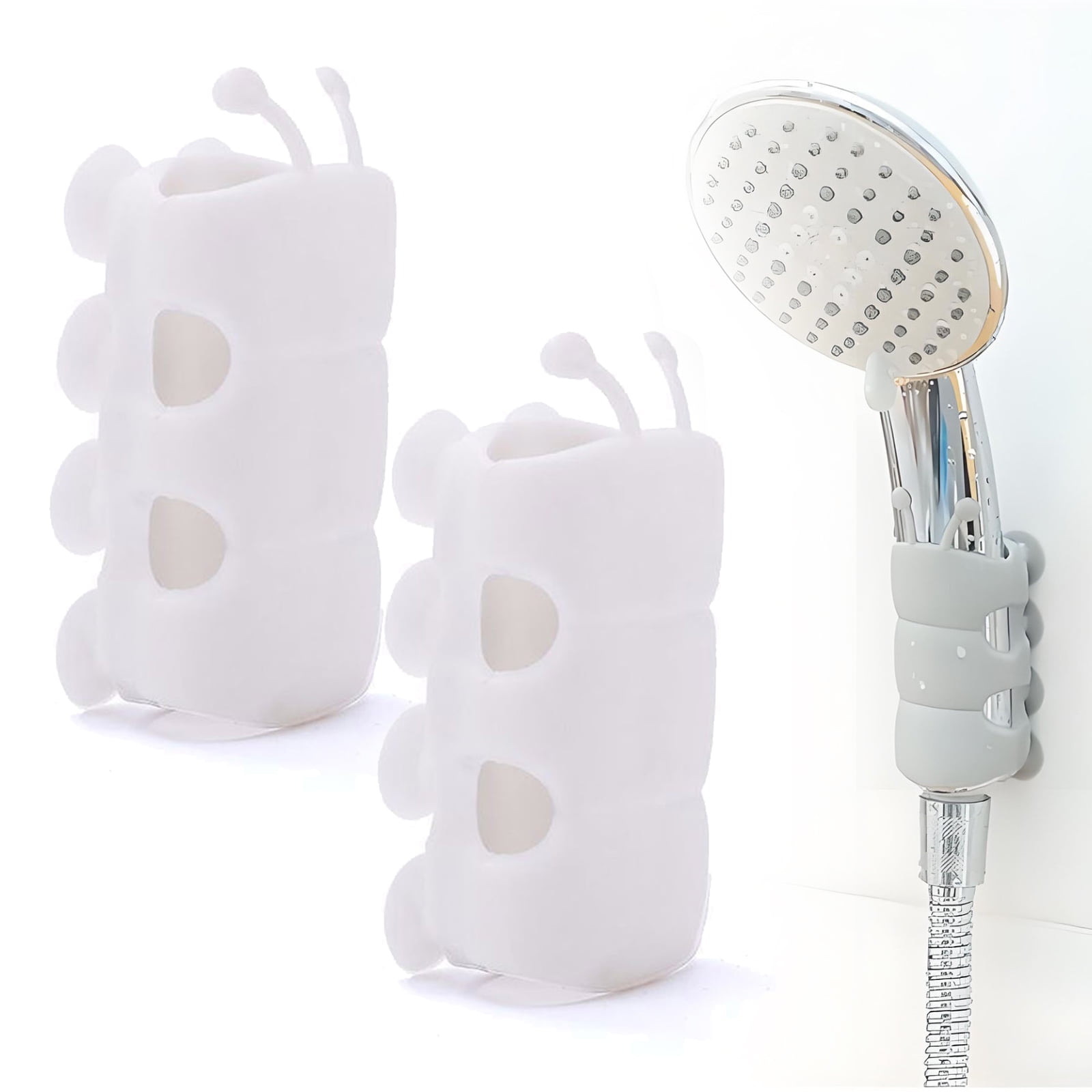 Silicone Shower Head Holder, 2 Pack Universal Relocatable Shower Head ...