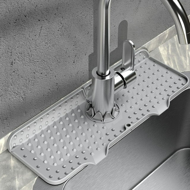 Silicone Sink Faucet Mat Sink Splashing Guard Draining Pad Faucet Water ...