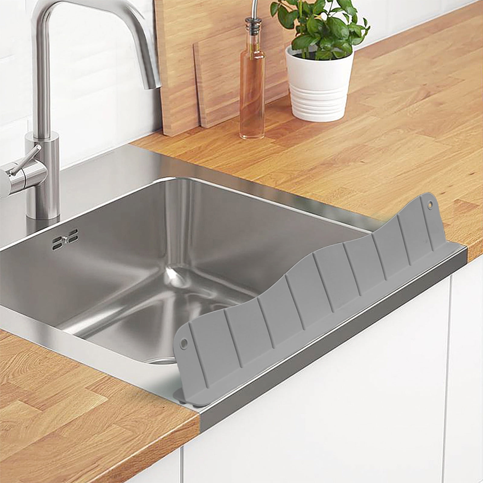 Silicone Sink Guard, Water-Stop Guard for Kitchen, Strong Suction Sink ...