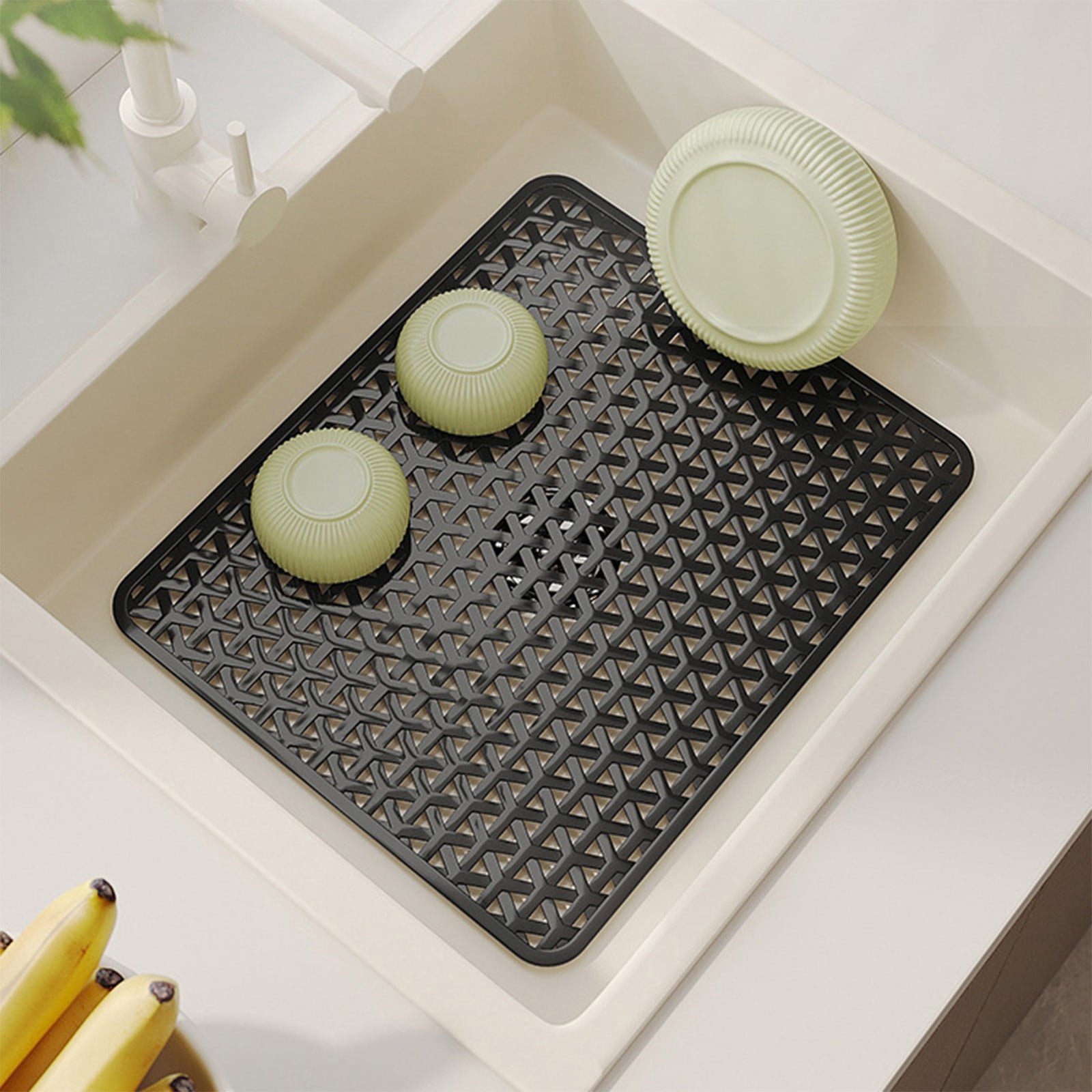 Silicone Sink Mat Cistern Protectors for Kitchen Sink, Grids Non-Slip ...