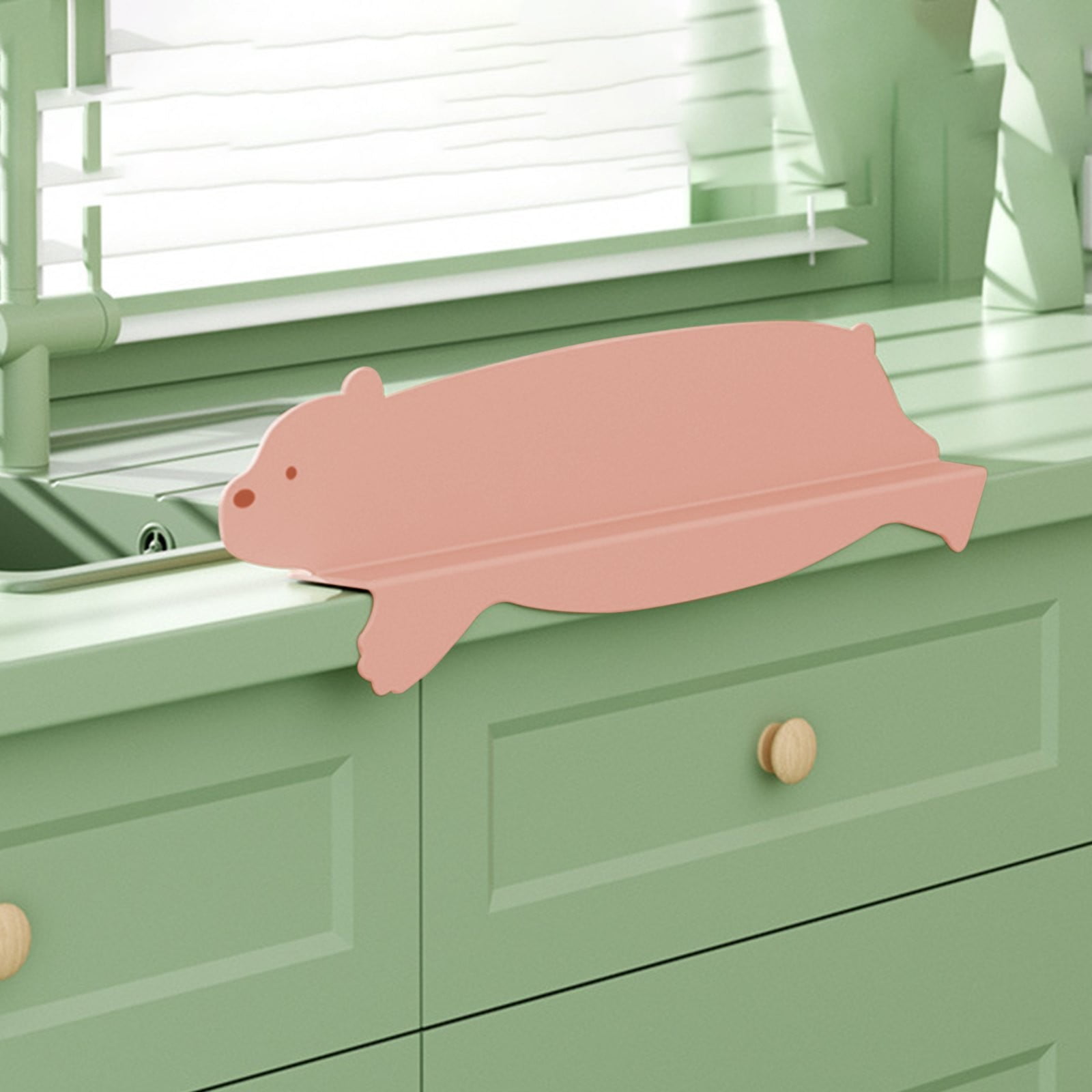 Silicone Sink Splash Guard Cute Bear Shaped Water Splash Guard Kitchen ...