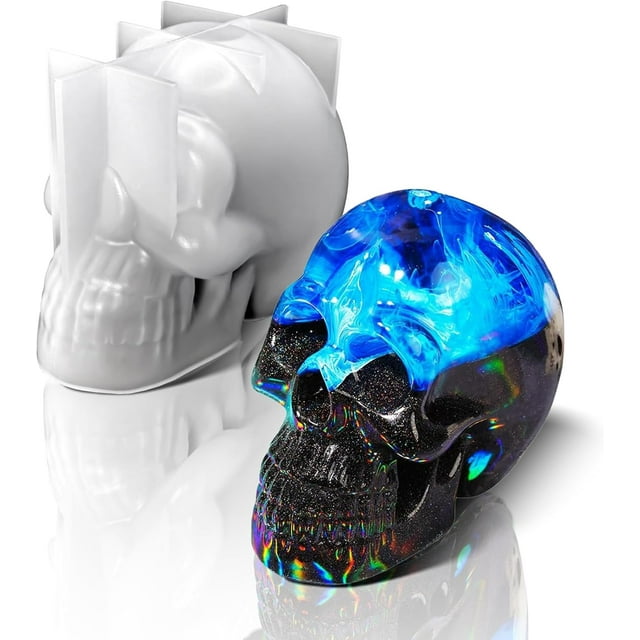 Silicone Skull Molds, 3D Large Skull Shape Molds for Epoxy Resin ...